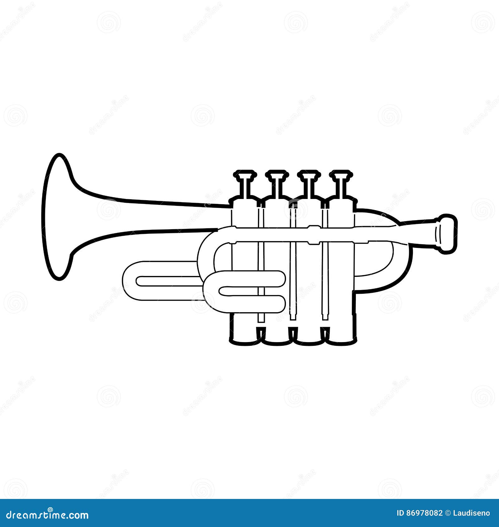 Isolated trumpet trumpet stock vector. Illustration of instrument ...