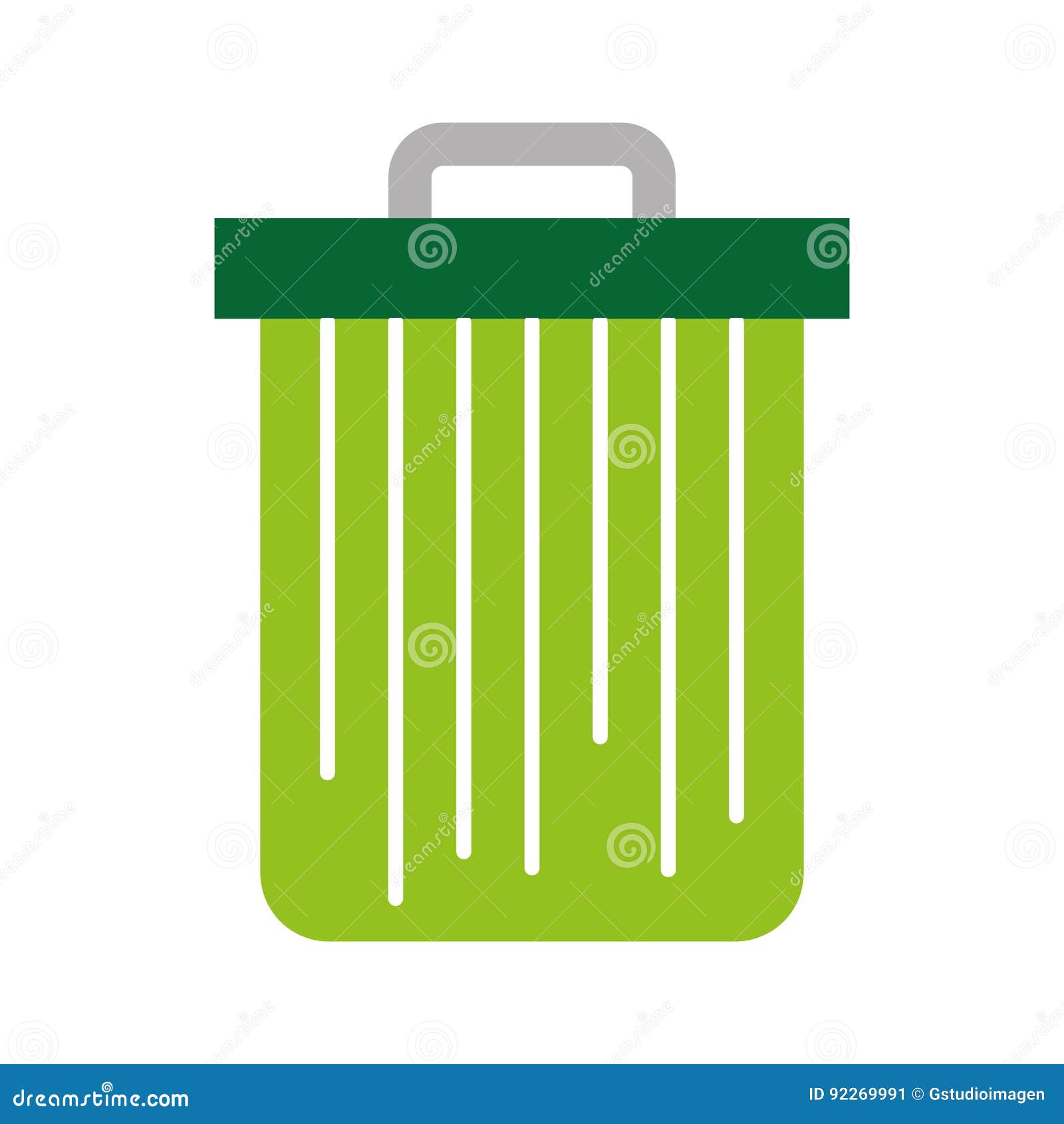 Isolated trush can stock vector. Illustration of trash - 92269991