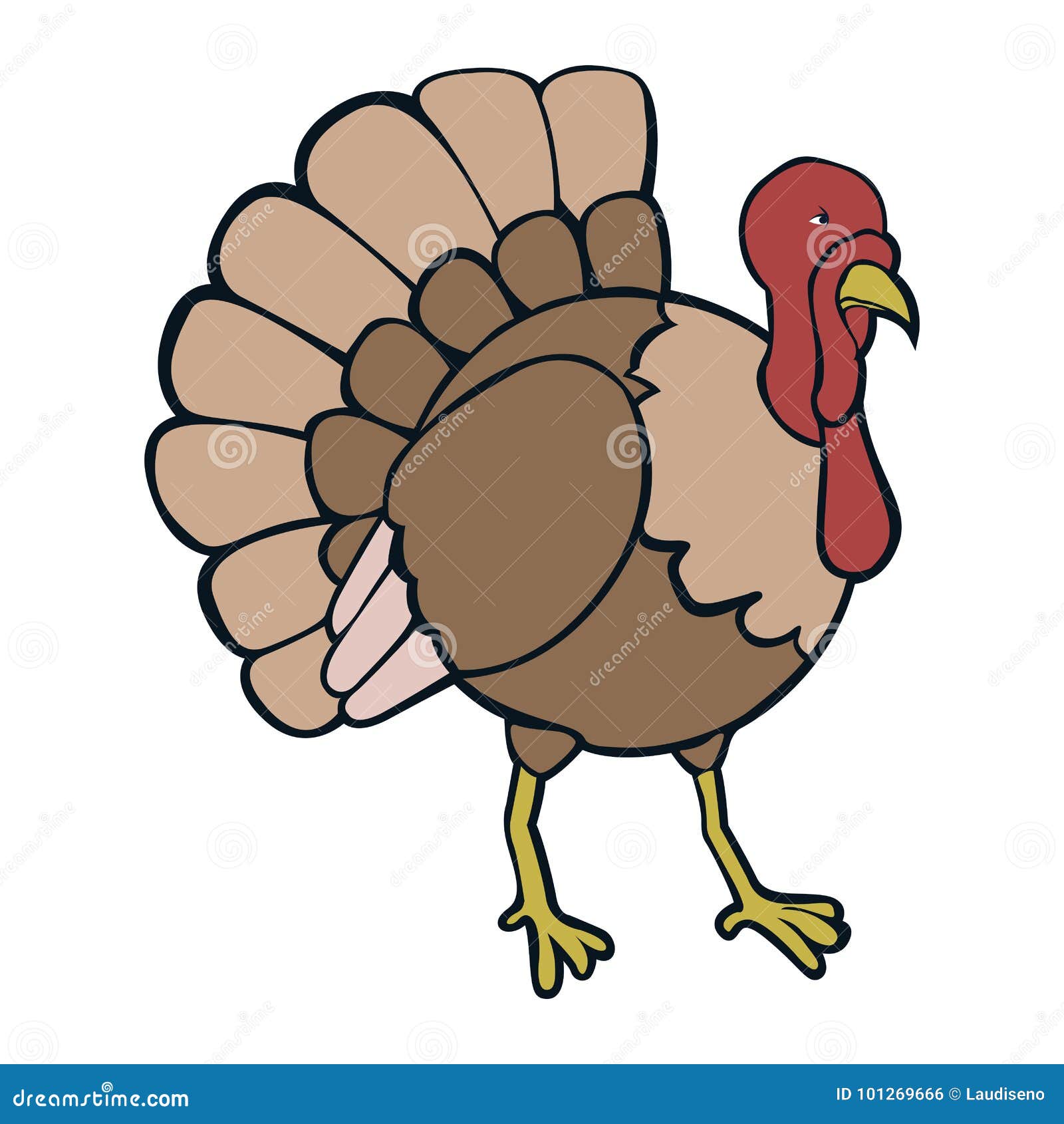 Isolated Turkey Illustration Stock Vector - Illustration of decorative ...