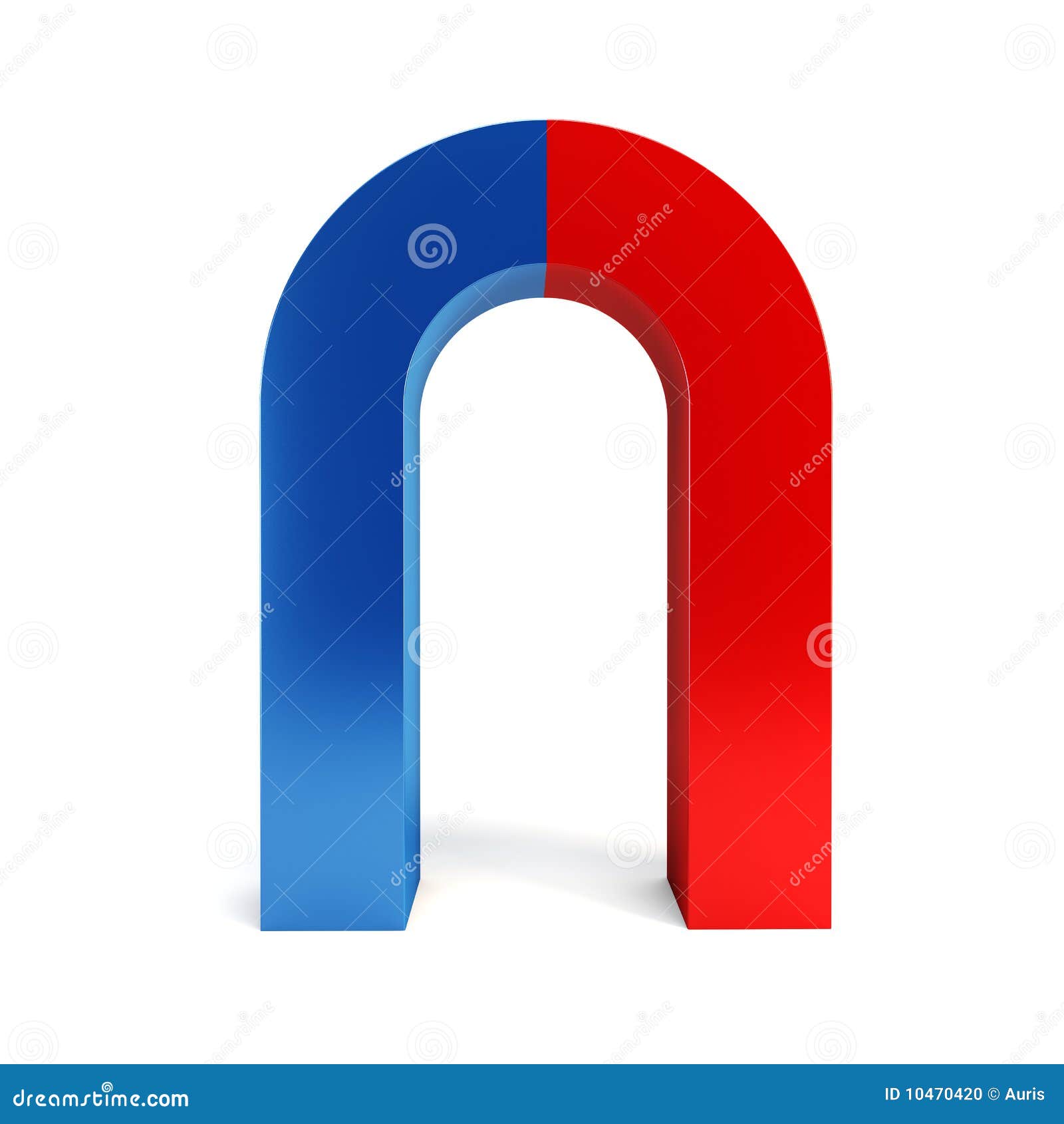 Isolated Two-colored Magnet Stock Illustration - Illustration of ...