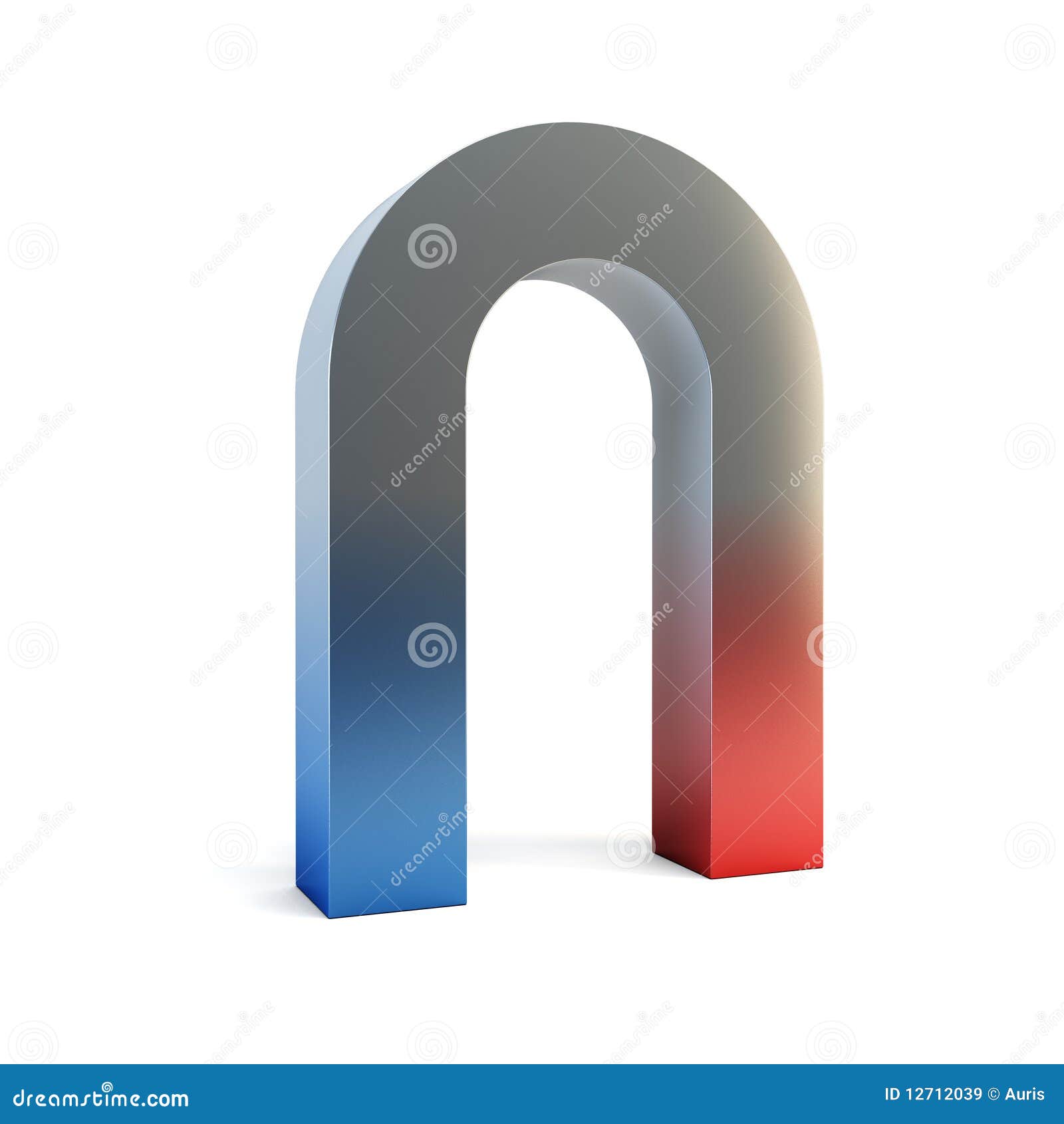 Isolated Two-colored Magnet Stock Illustration - Illustration of ...