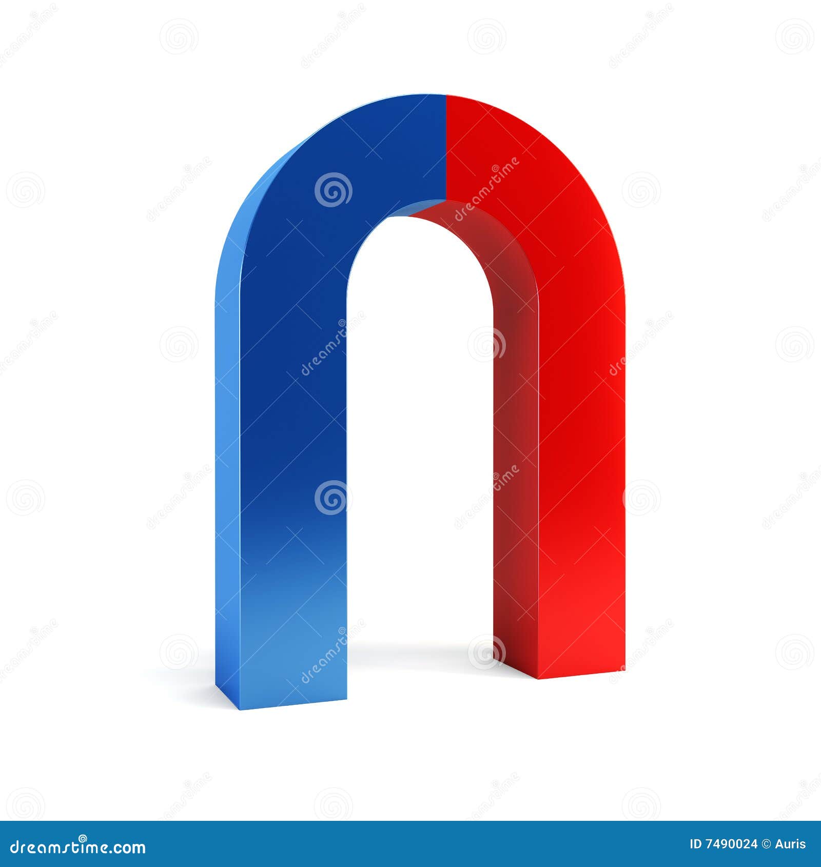 Isolated Two-colored Magnet Stock Illustration - Illustration of color ...
