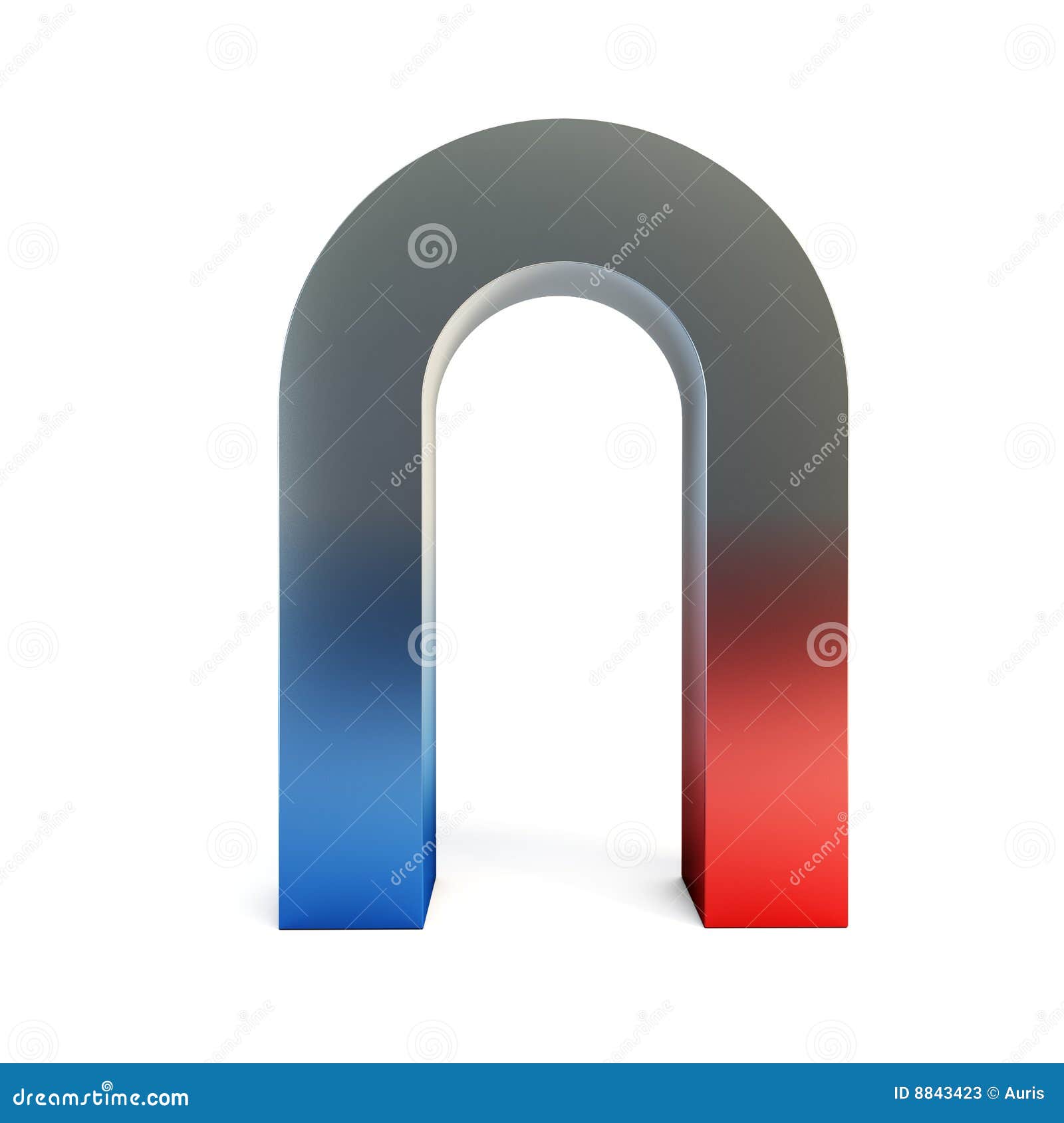 Isolated Two-colored Magnet Stock Illustration - Illustration of ...