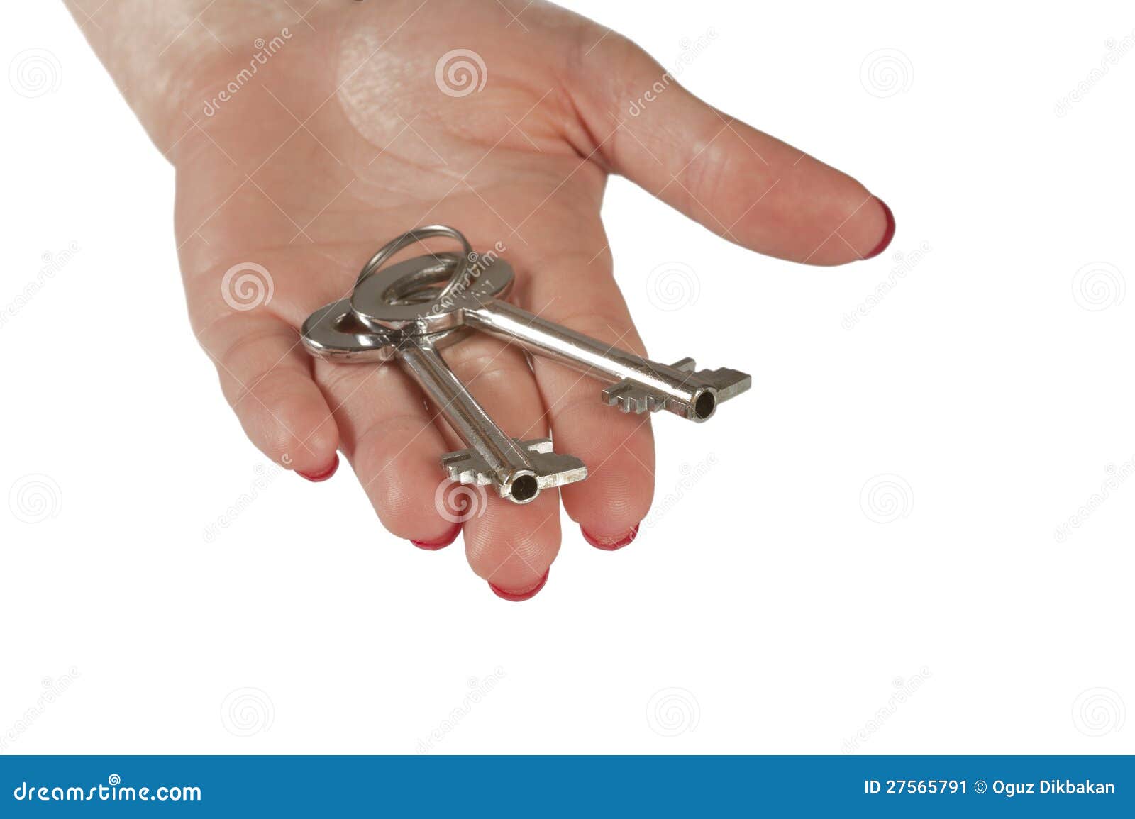 Safety Box Door Keys in Hand Isolated on White Stock Image - Image of ...