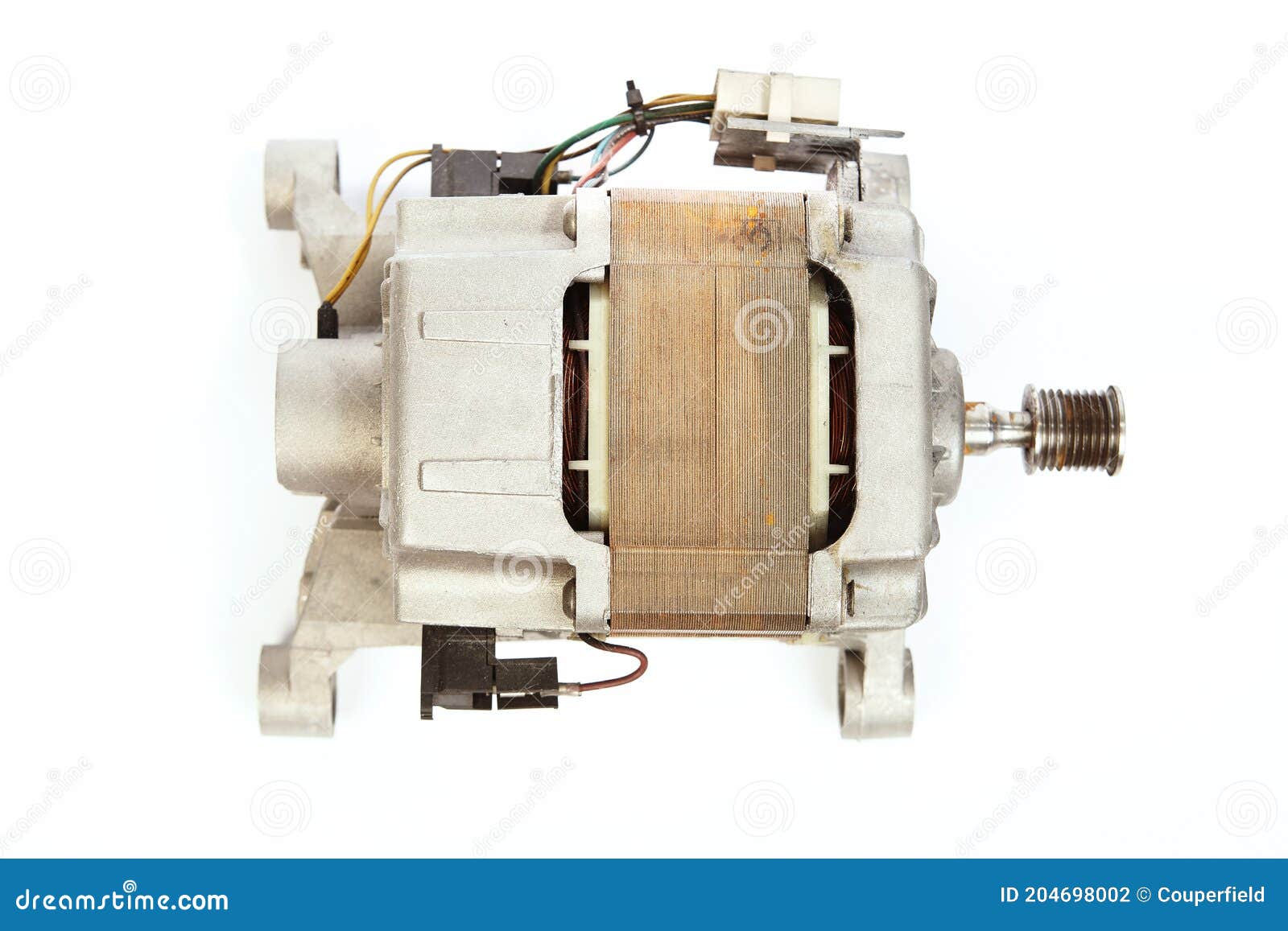 Isolated Unit of Washing Machine Electric Engine on Background Stock ...