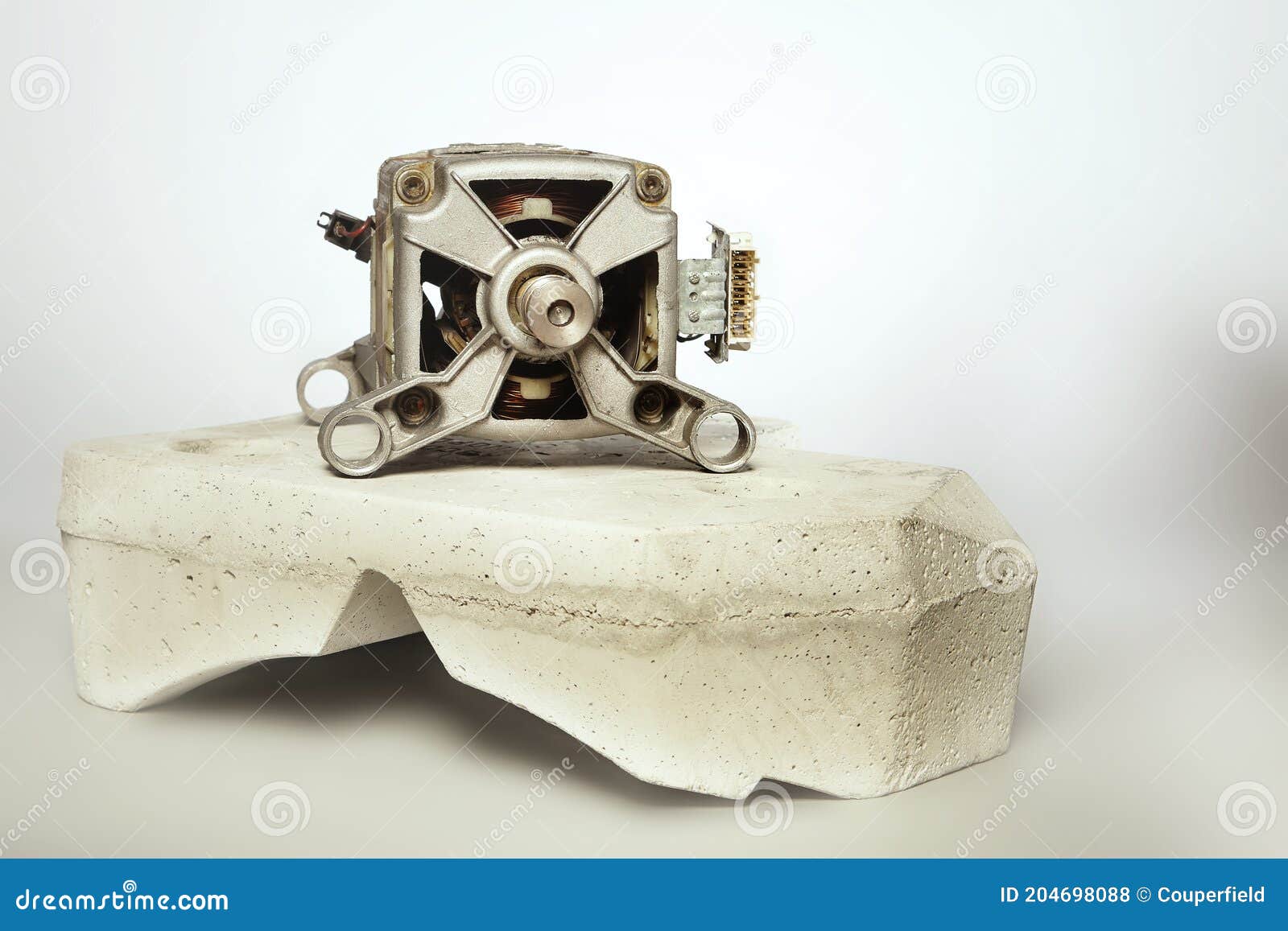 Isolated Unit of Washing Machine Electric Engine and Concrete ...