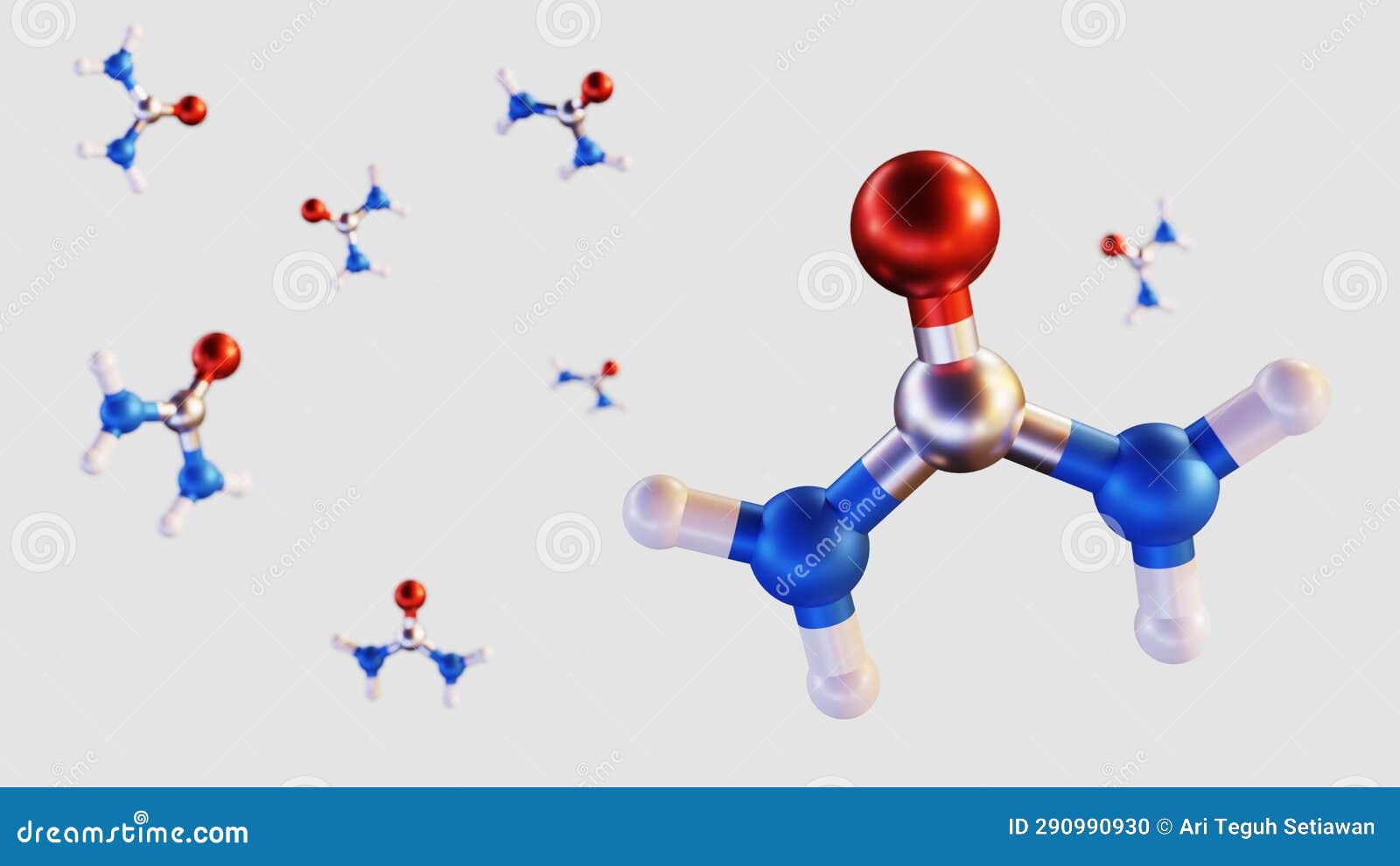 Isolated Urea Molecules Scattered in the White Background Stock ...