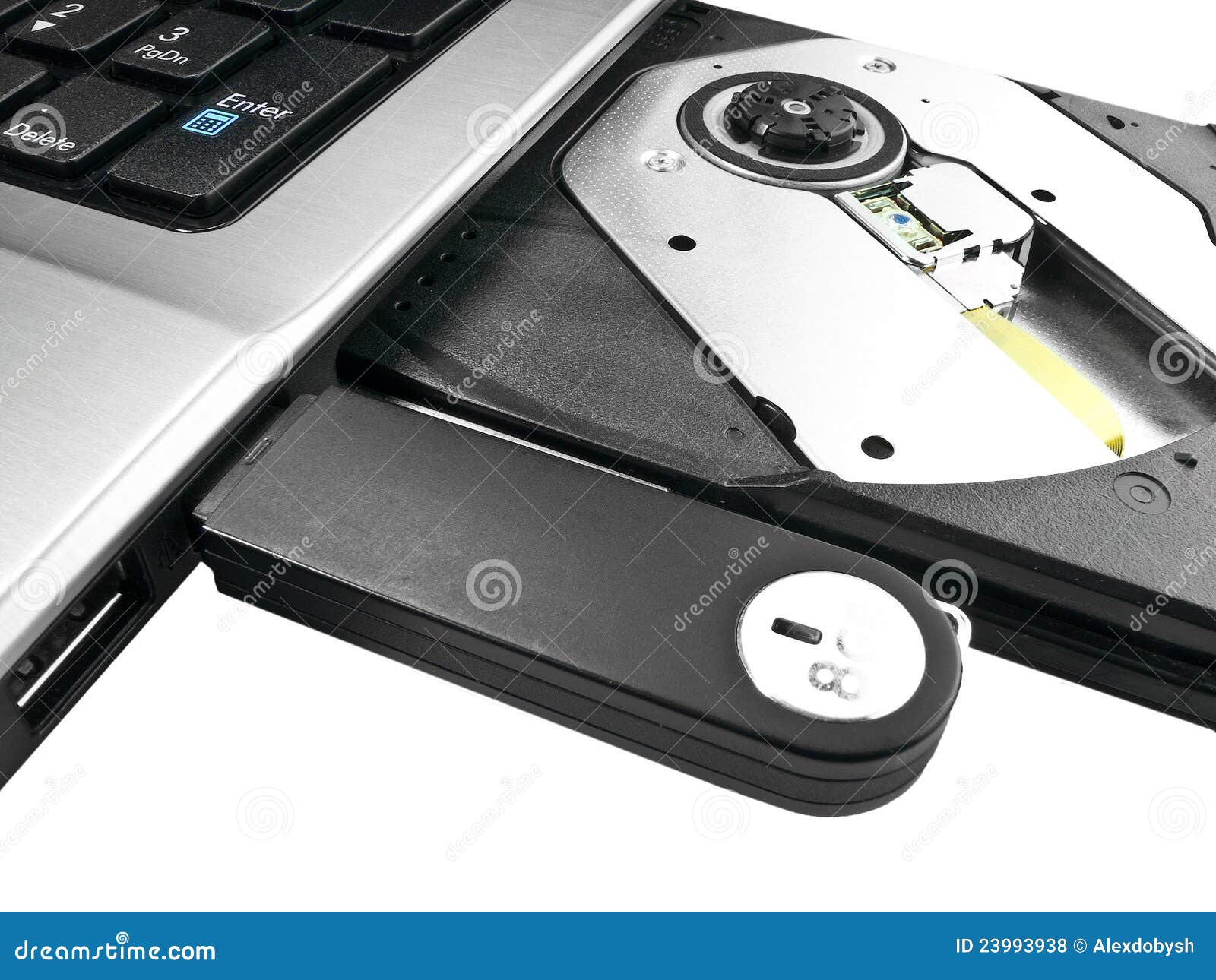 Isolated USB Drive in a Laptop Stock Photo - Image of technology ...