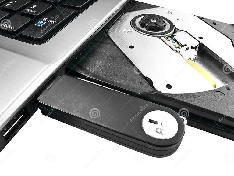 Isolated USB Drive in a Laptop Stock Photo - Image of technology ...