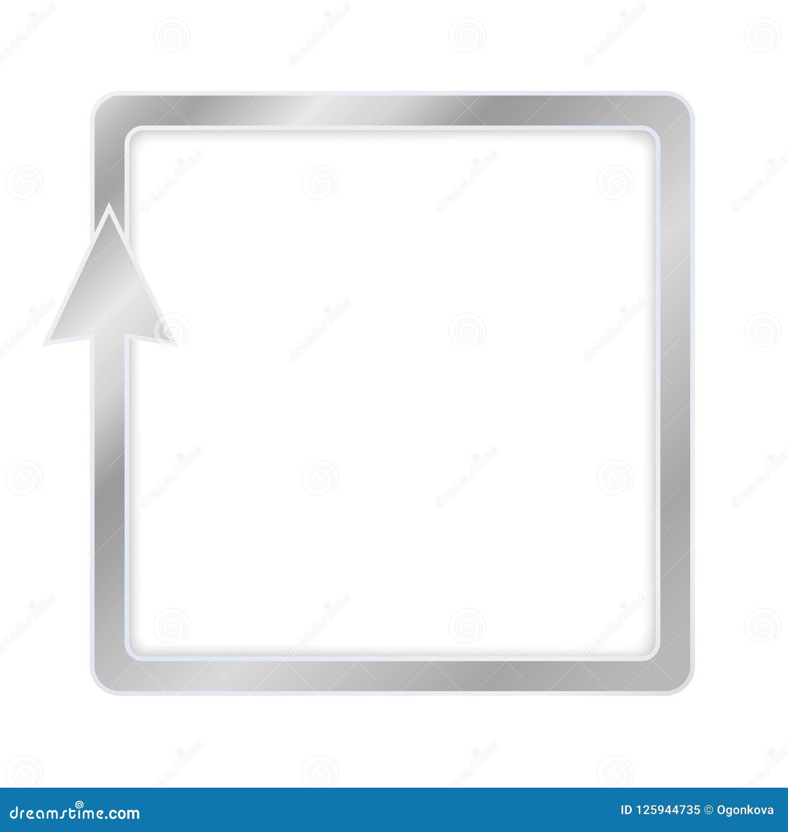 Isolated Vector Circular Arrow, Pointer Loop with Blank Place for Text ...