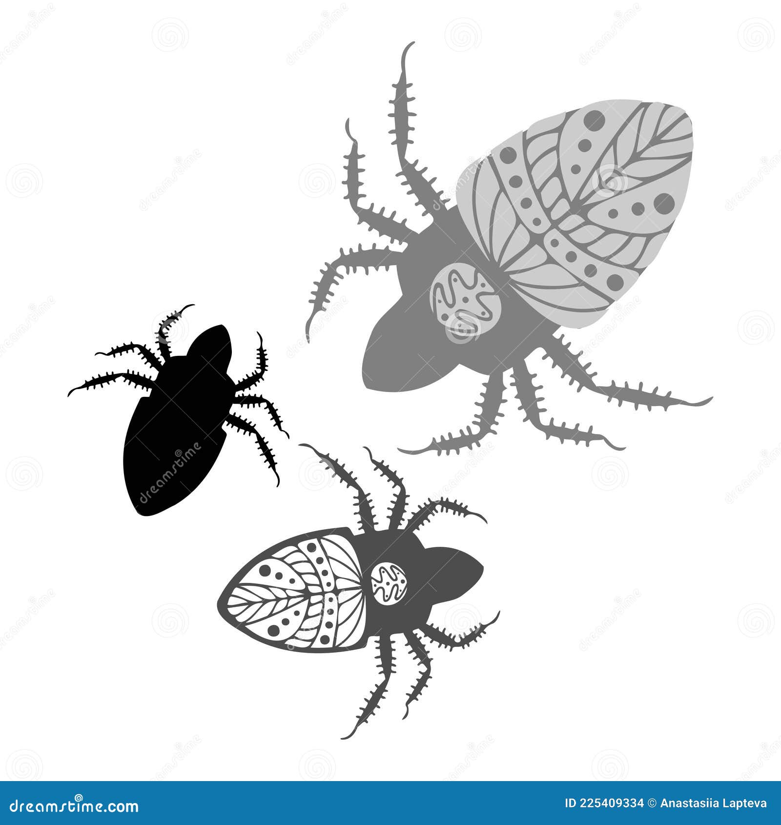 Abstract Red Bugs Background. Vector Illustration | CartoonDealer.com ...