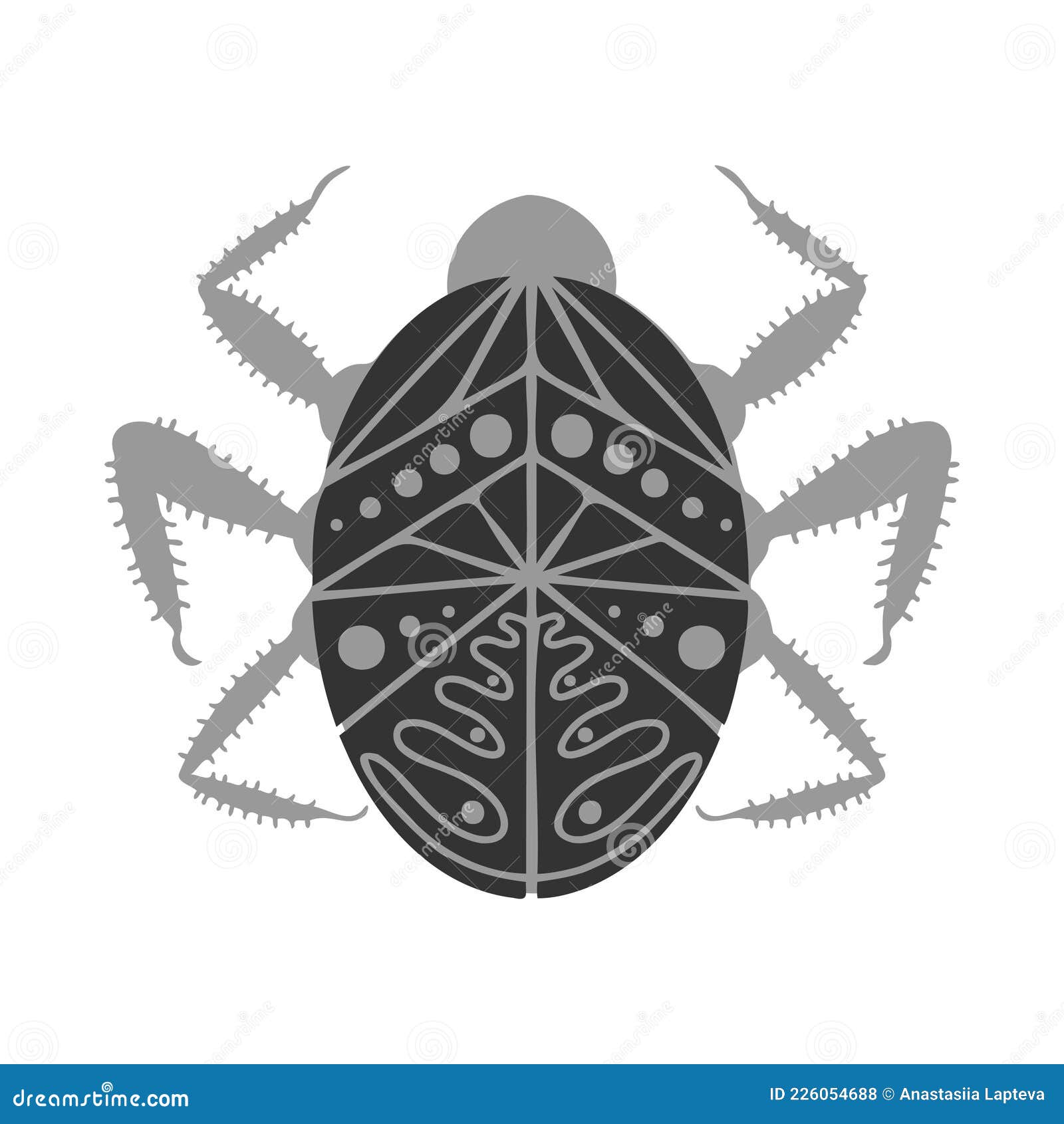 Isolated Vector Design Black and White Illustration Set of Decorative ...