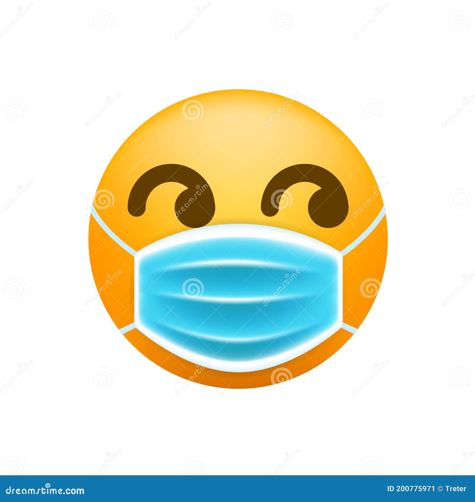 Cute Emoticon on White Background Stock Vector - Illustration of ...