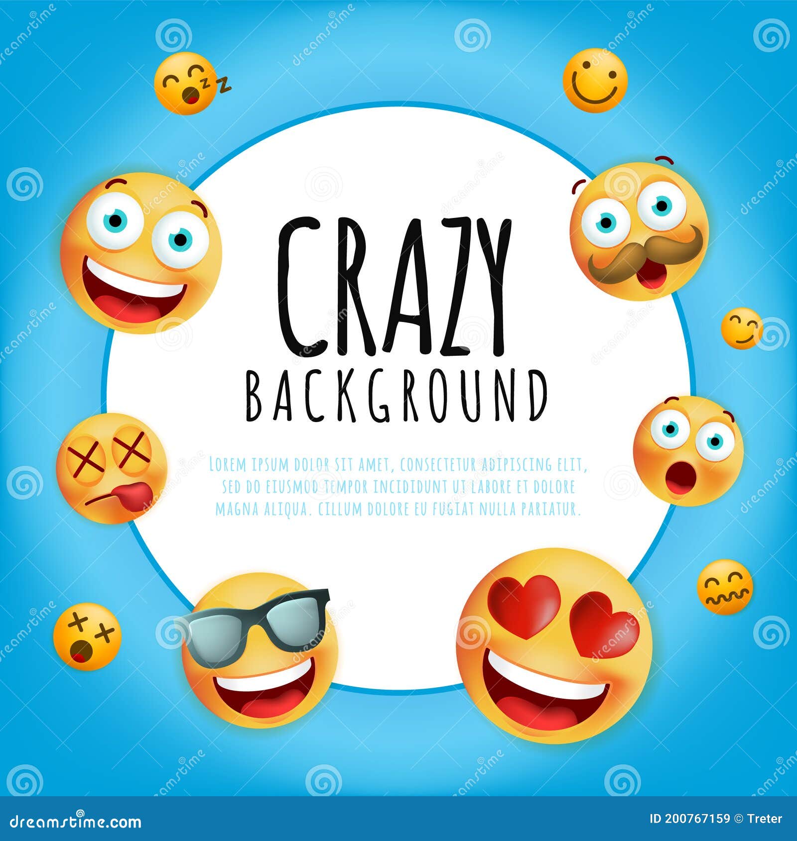 High Quality Emoticon Character Background Stock Vector - Illustration ...