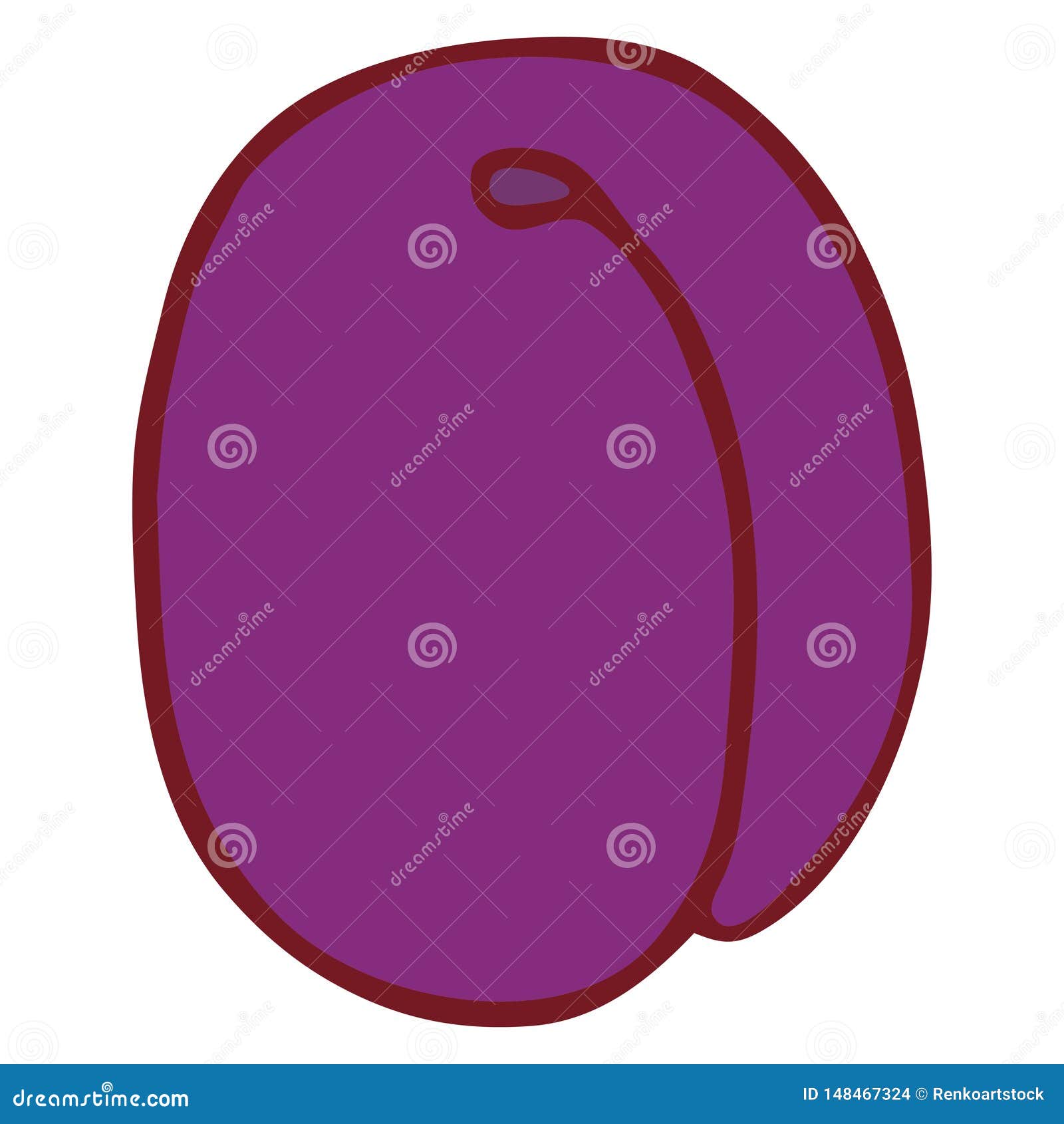 Isolated vector flat plum stock vector. Illustration of background ...