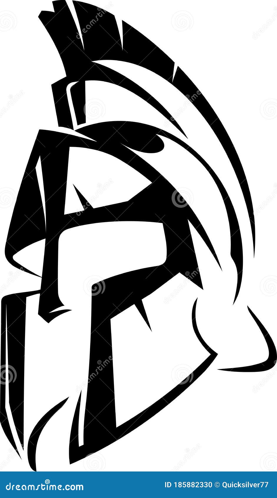 Spartan Abstract Helm, Side View Stock Vector - Illustration of brave ...