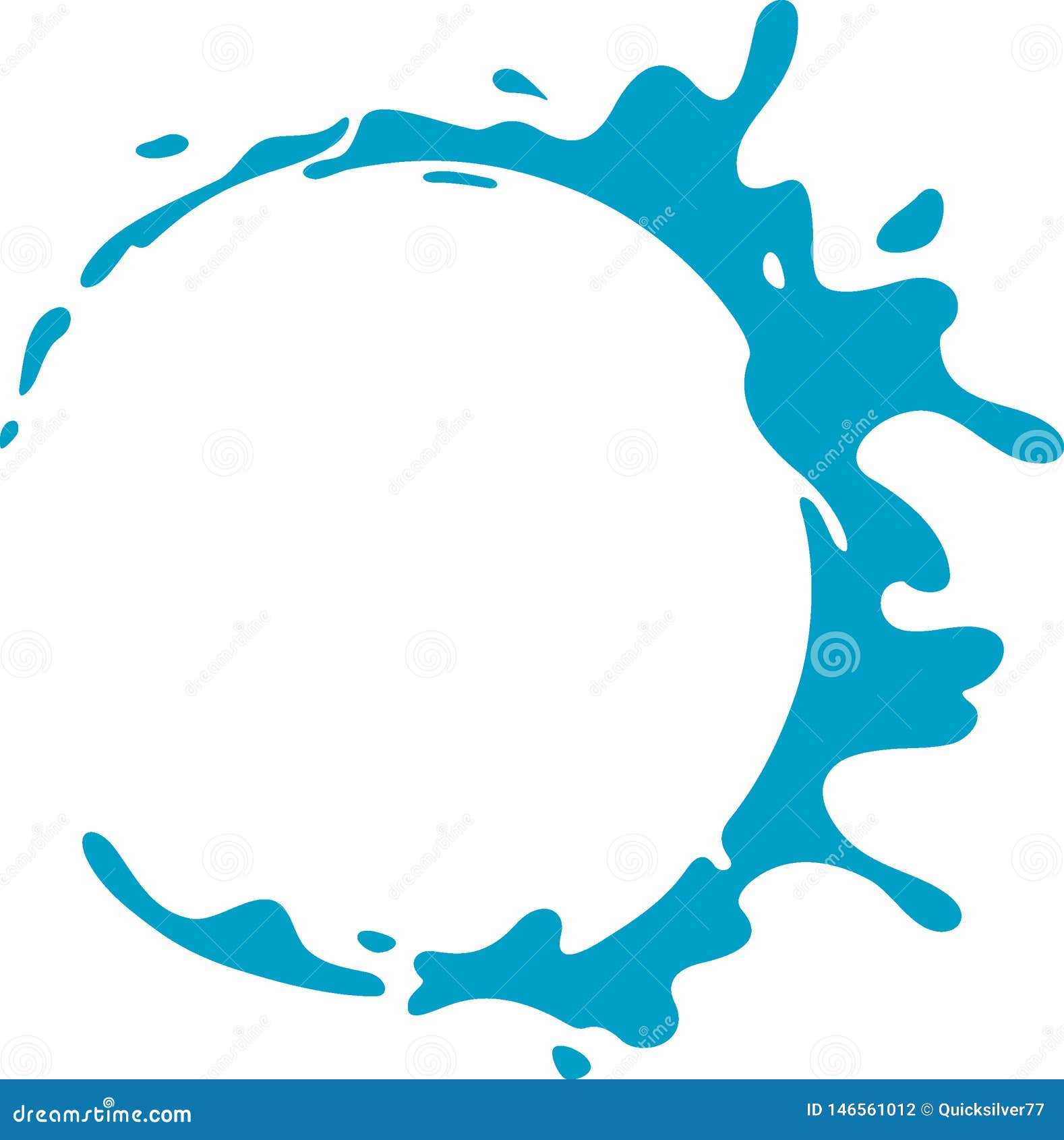 Water Splash Crescent Shape Stock Vector - Illustration of logotype ...