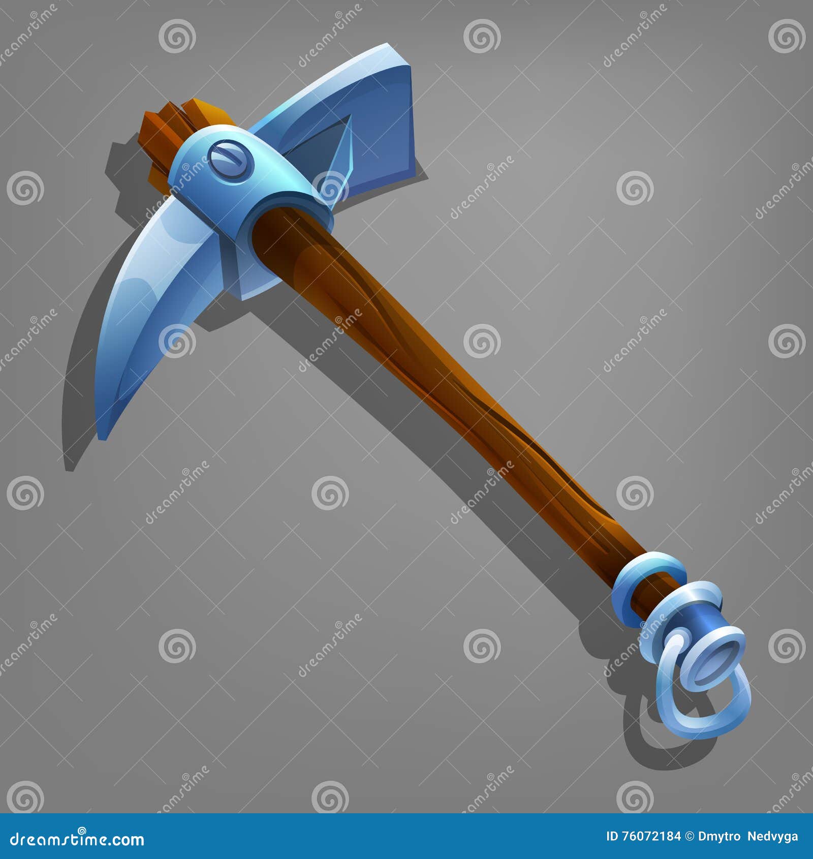 Isolated Vector Illustration of Cartoon Mine Pickaxe. Stock Vector ...