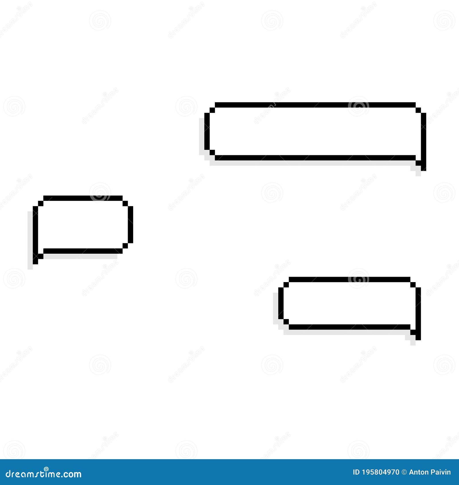 Chat Pixel Art 8-bitspeech Bubbles - Isolated Vector Illustration Stock ...