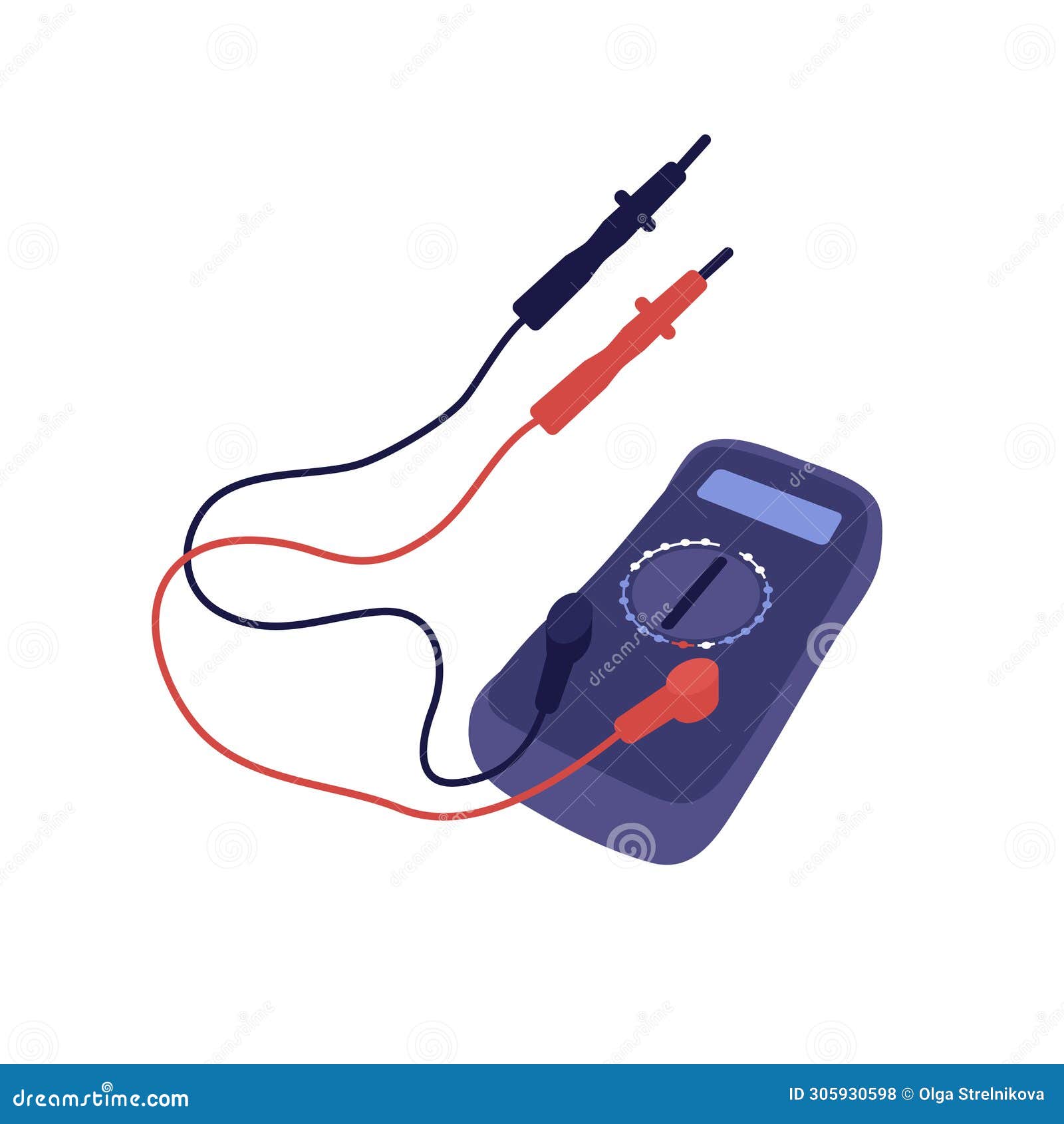Isolated Vector Illustration of Digital Multimeter, Engineer Worker ...