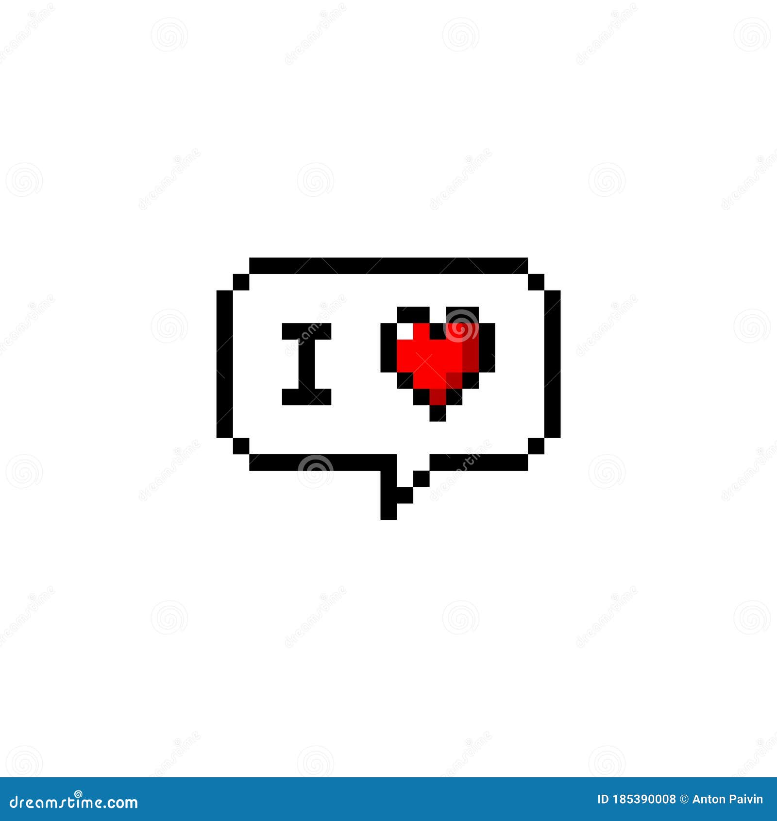 Pixel Art 8-bit Speech Bubble I Love Heart Message - Isolated Vector ... Pixel Art 8-bit Speech Bubble I Love Heart Message - Isolated Vector ...