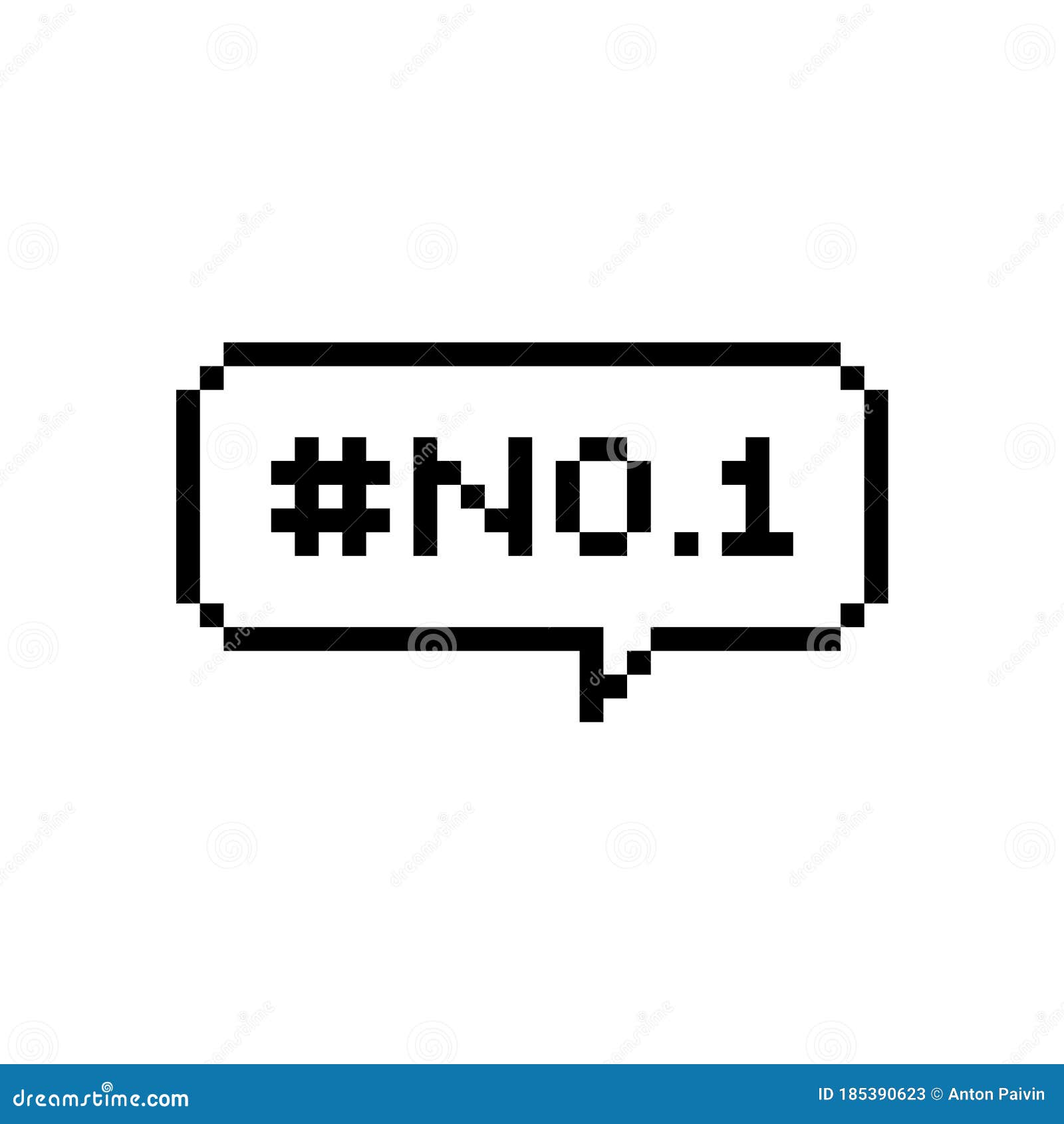 Pixel Art 8-bit Speech Bubble Saying Number No 1 - Isolated Vector ... Pixel Art 8-bit Speech Bubble Saying Number No 1 - Isolated Vector ...