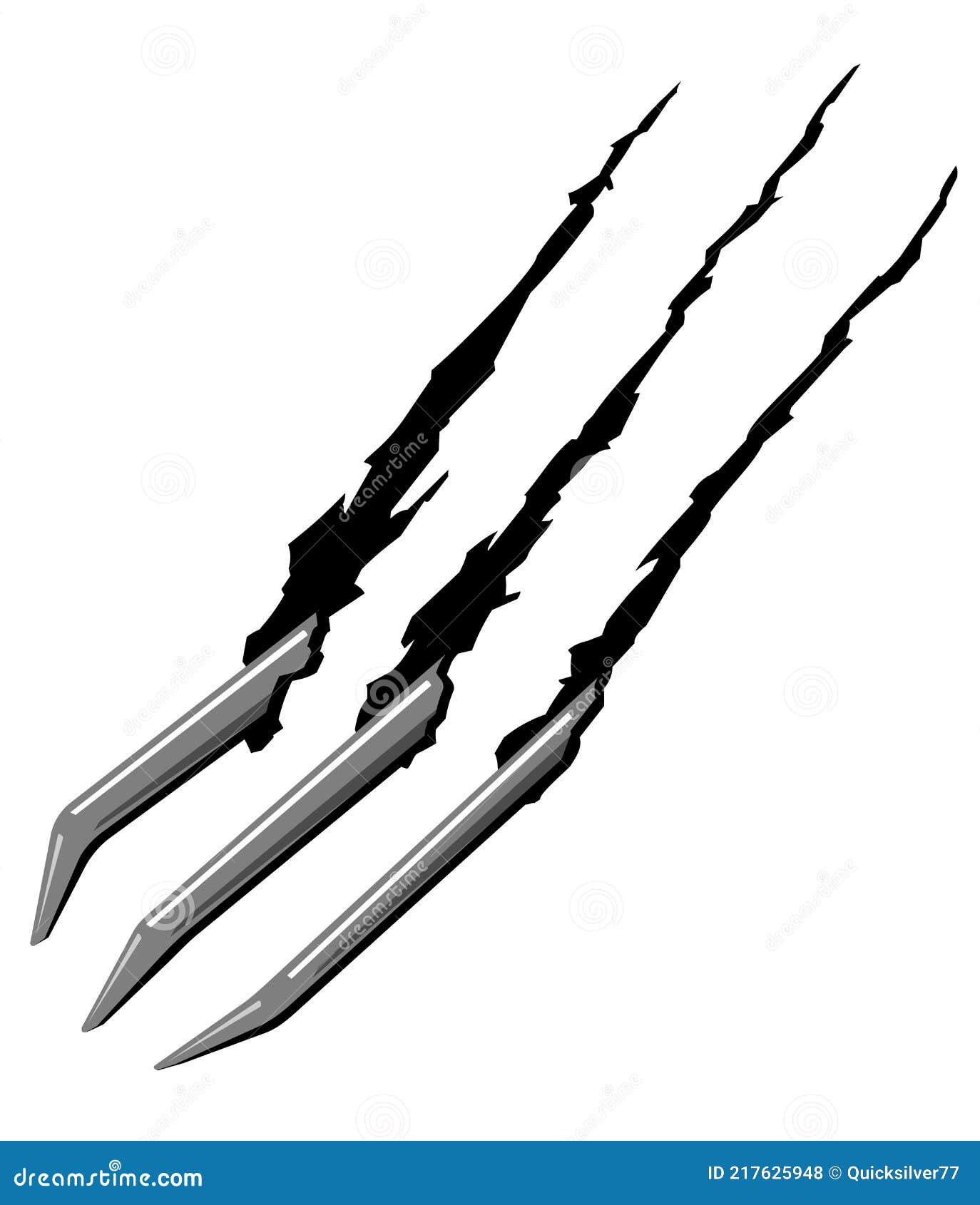 Metal Claw Medieval Weapon, Ripping Surface Stock Vector - Illustration ...