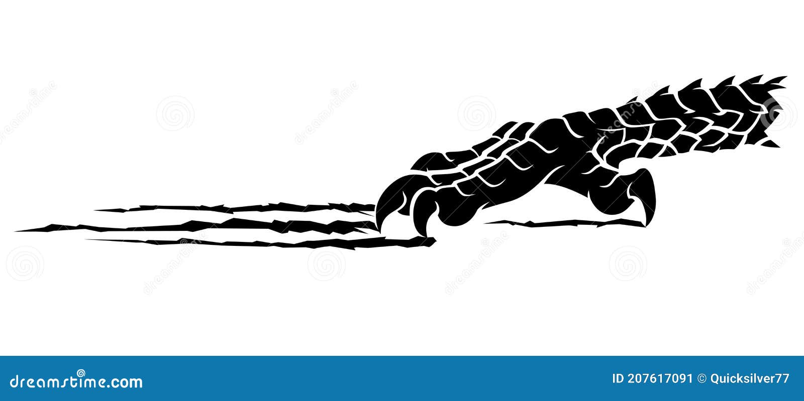 Dragon Rip Claw Silhouette Design Stock Vector - Illustration of ...