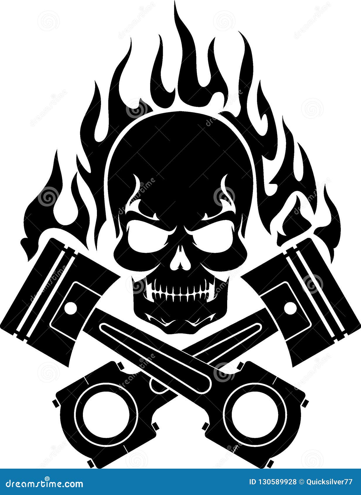 Piston Skull Racer stock vector. Illustration of flare - 130589928 Piston Skull Racer stock vector. Illustration of flare - 130589928