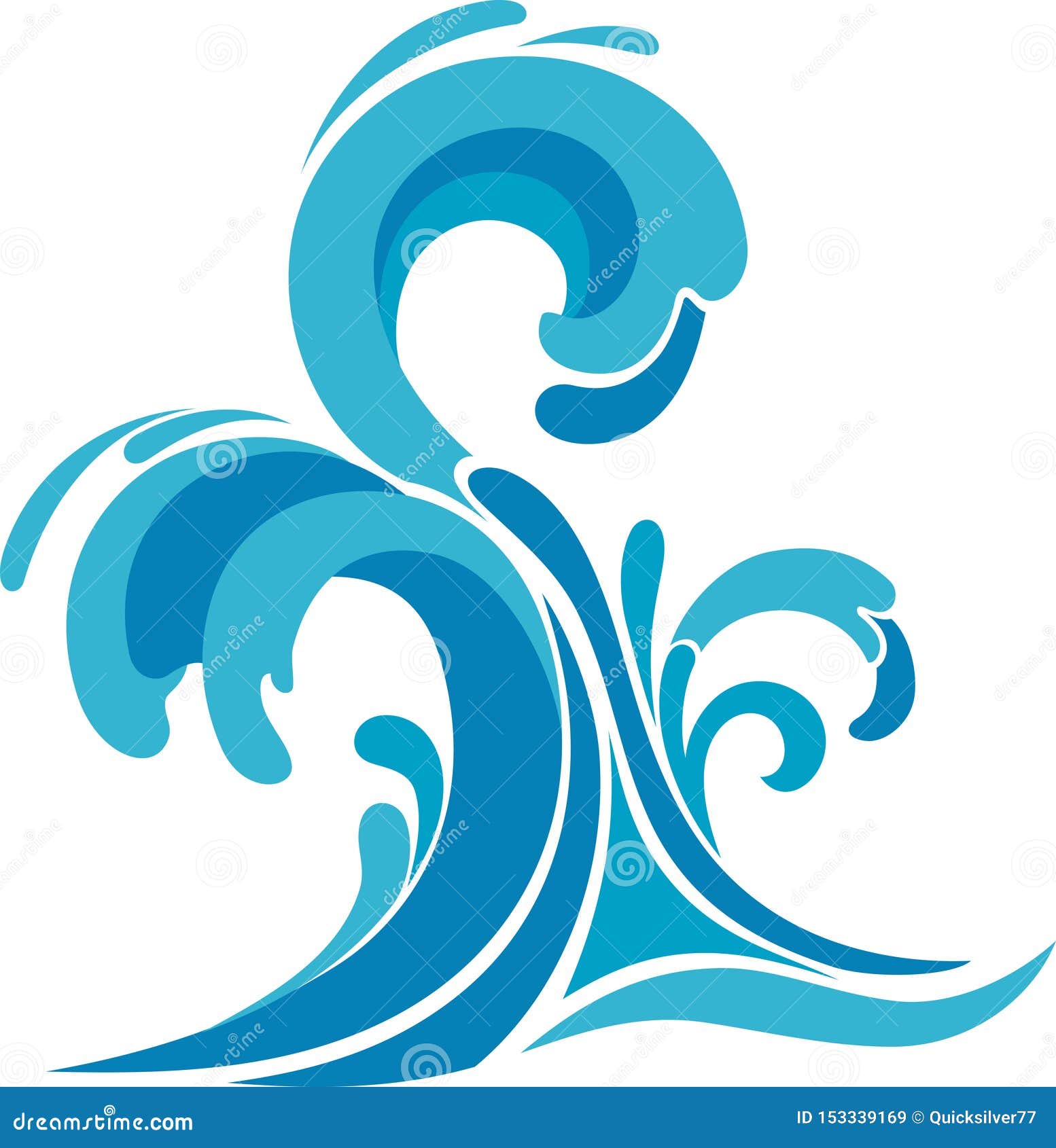 Clashing Waves Abstract Art Stock Vector - Illustration of life ...