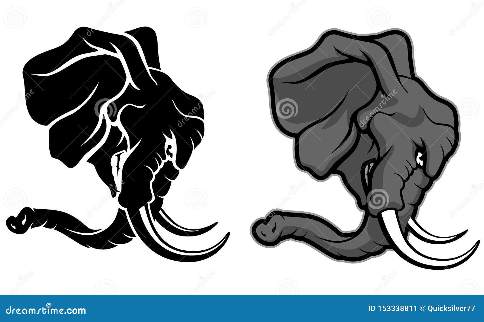 Charging Elephant Cartoon Vector | CartoonDealer.com #45363327