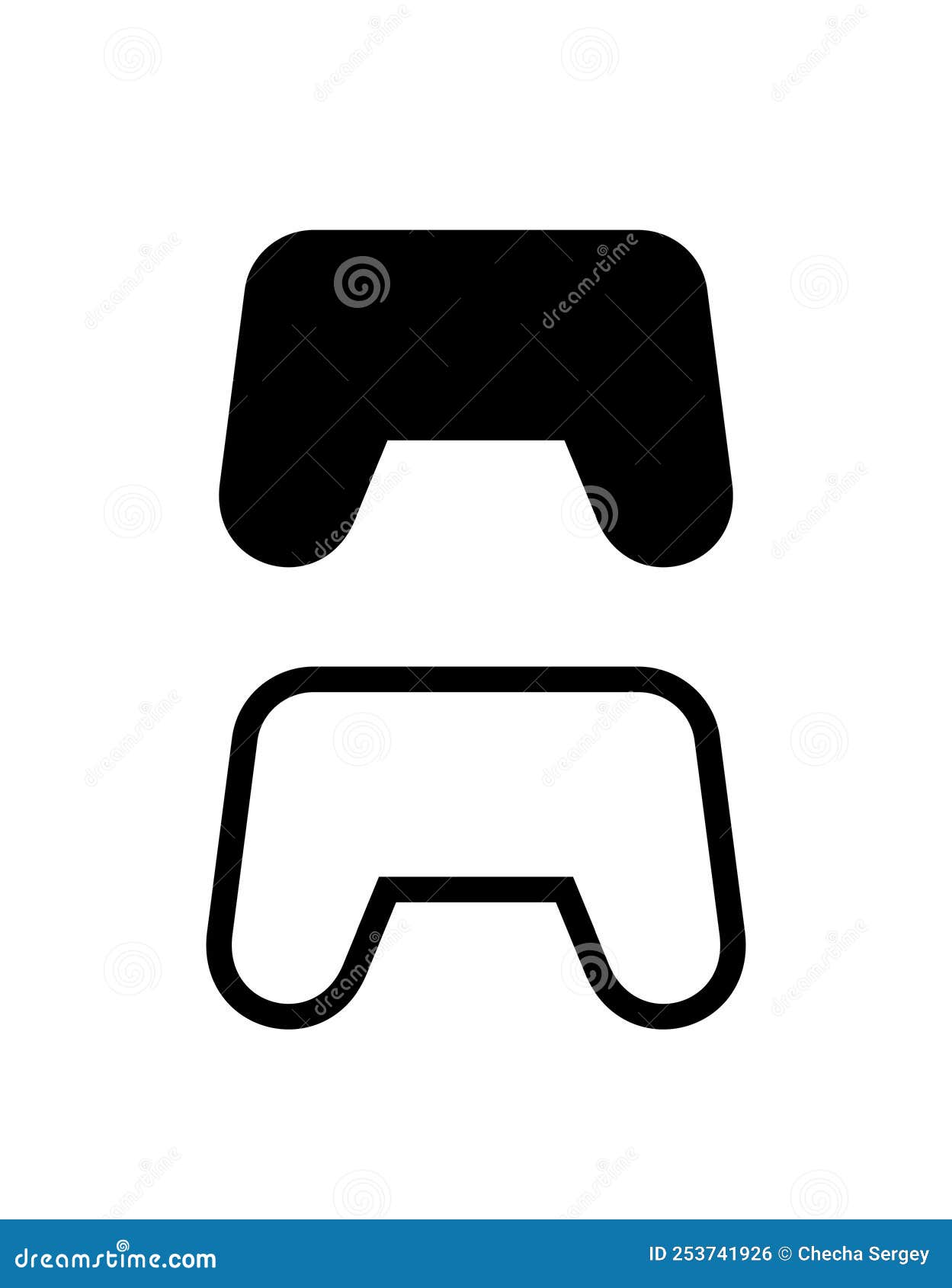 Game Joystick Icon. Symbol of Computer Games and PS. Control Panel for ...