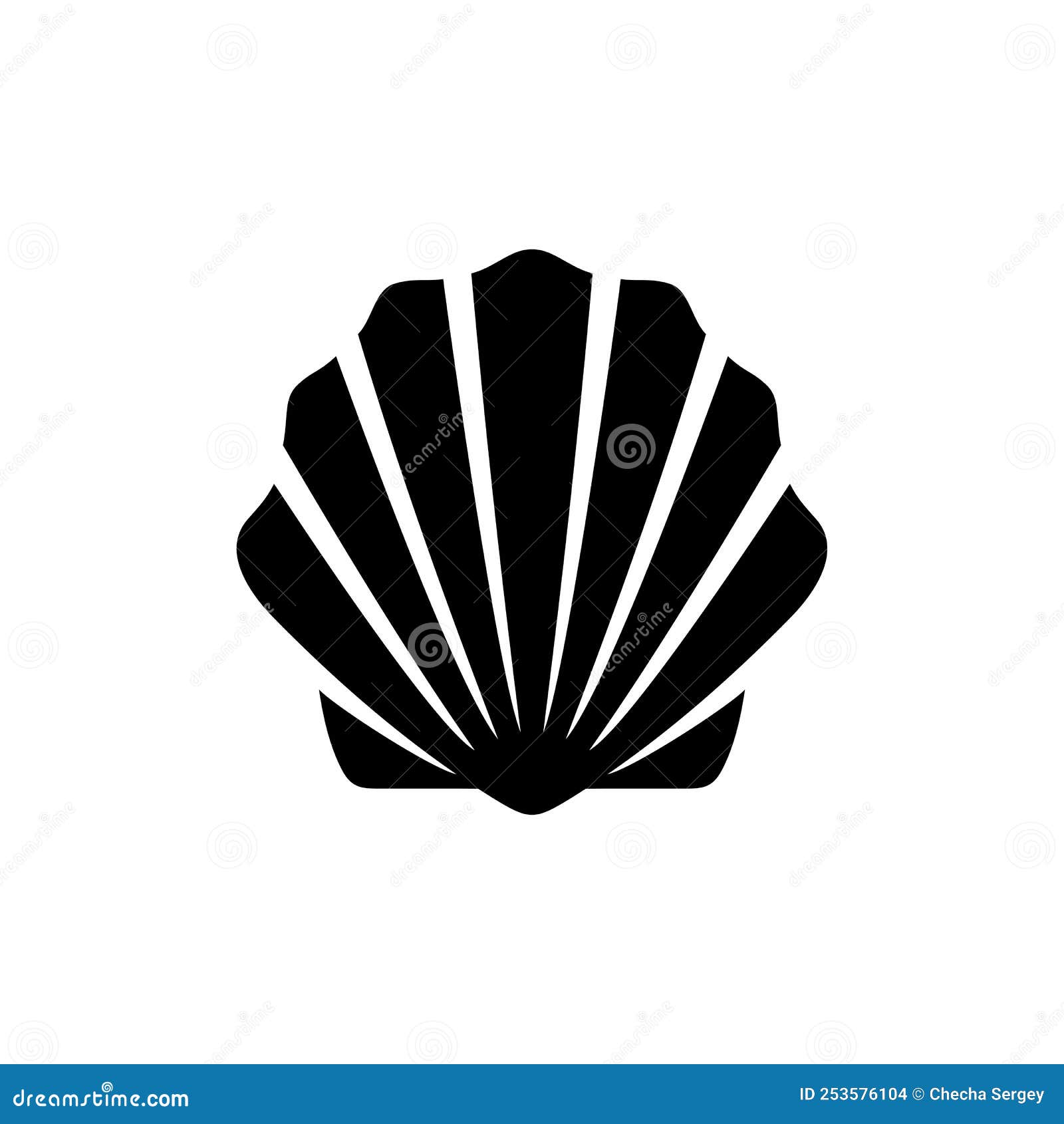 Seashell Icon. Shell of Sea Molluscs. Stock Illustration - Illustration ...