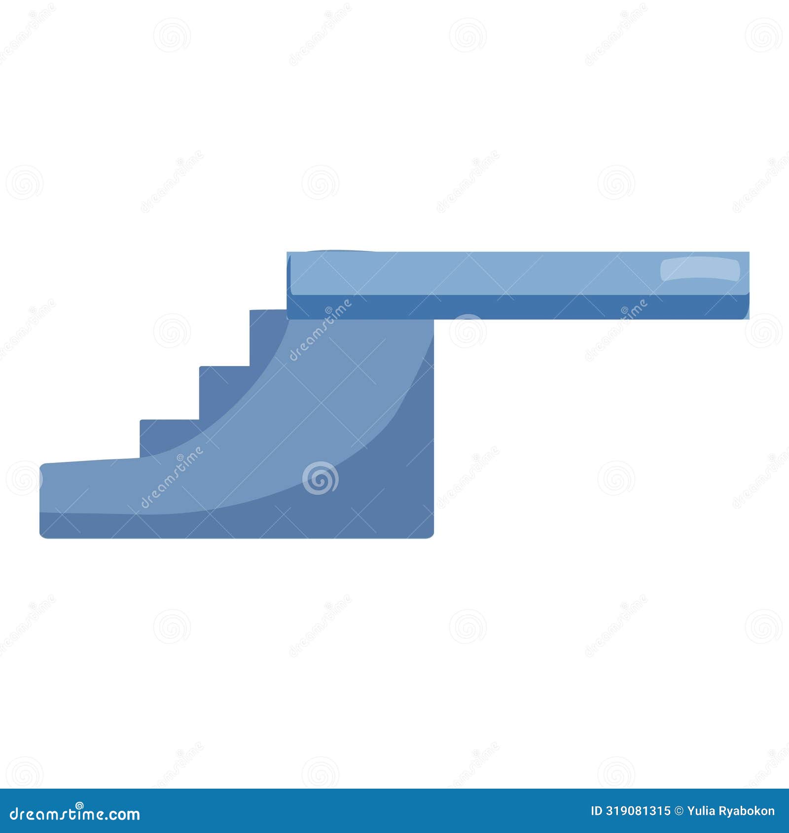 Cartoon Illustration of Blue Steps Stock Vector - Illustration of ...
