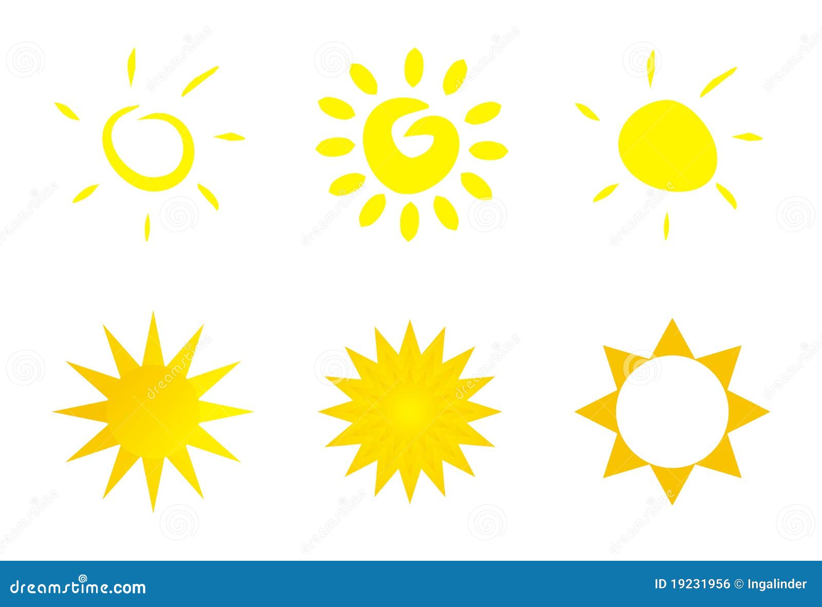 Isolated Vector Sun Icon Logo or Clip Art Stock Vector - Illustration ...