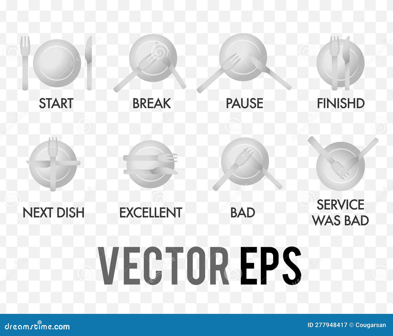 Isolated Vector Table Manner, Language of Culery on Table Stock Vector ...