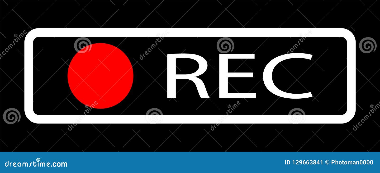 Video record logo stock vector. Illustration of frame - 129663841