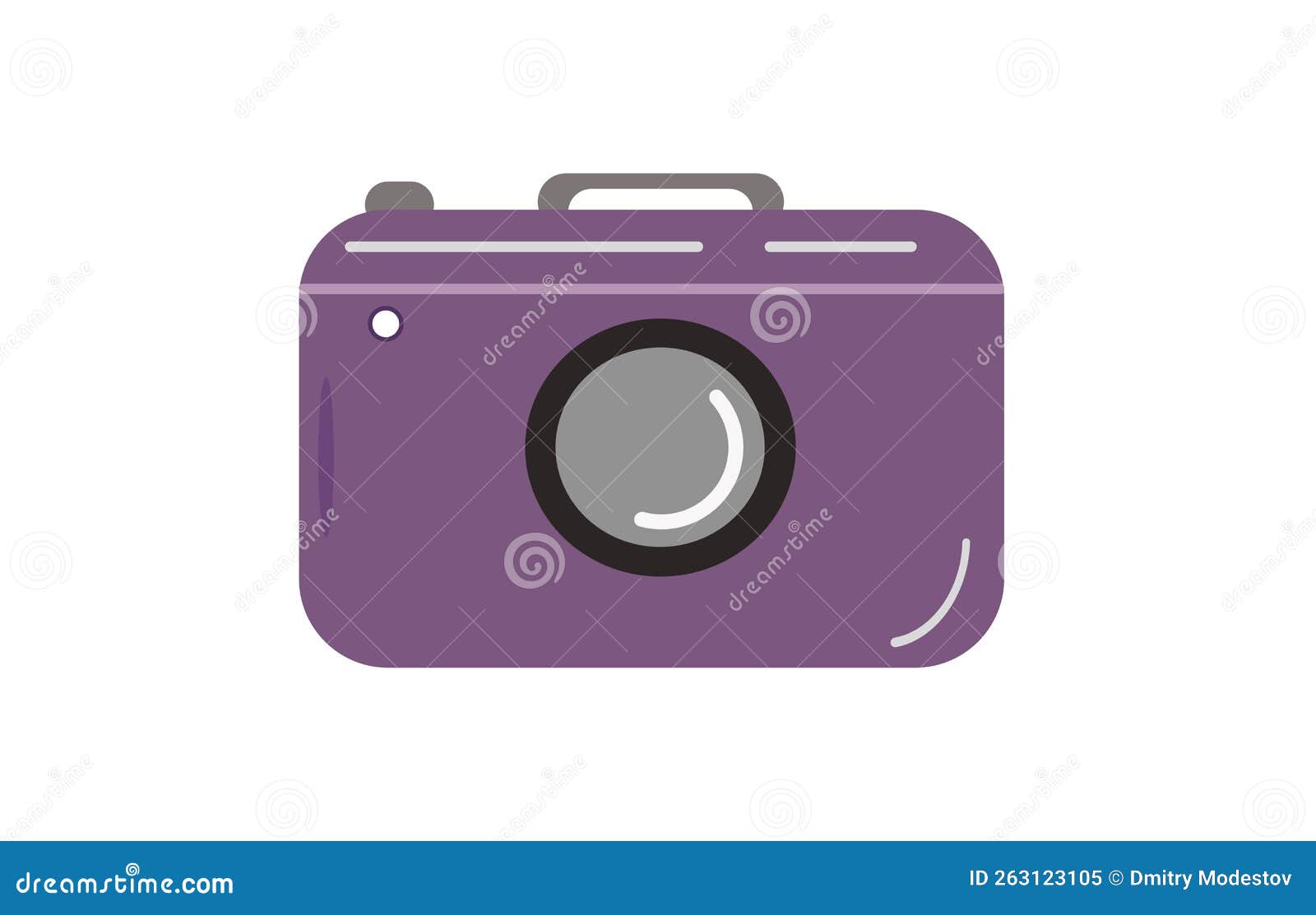 Isolated Vector Vintage Camera in Purple Color Stock Vector ...