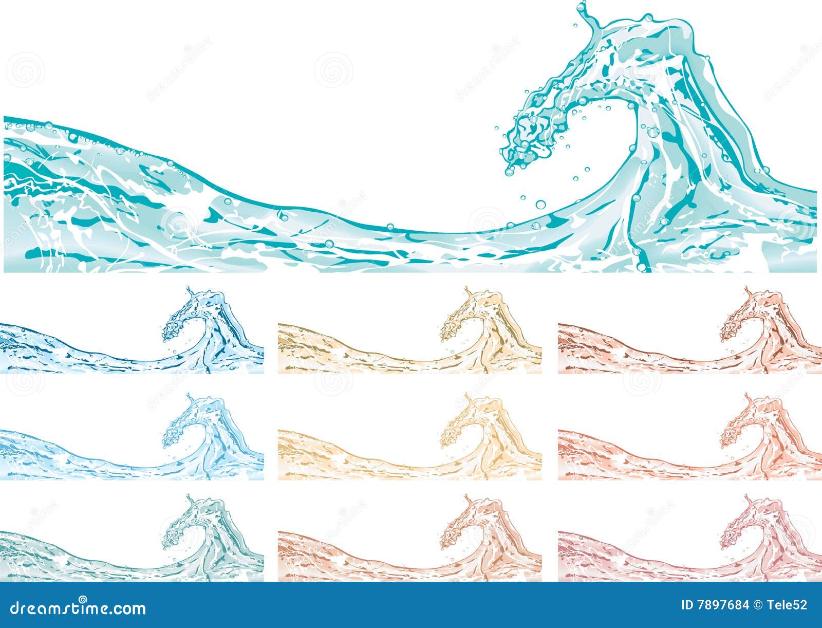 Isolated Vector Water Splashing Stock Vector - Illustration of blue ...