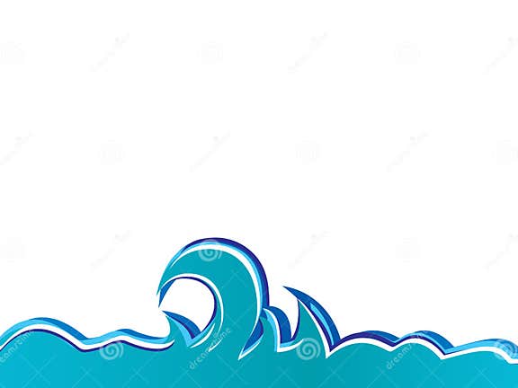 Isolated vector waves stock vector. Illustration of ocean - 3810451