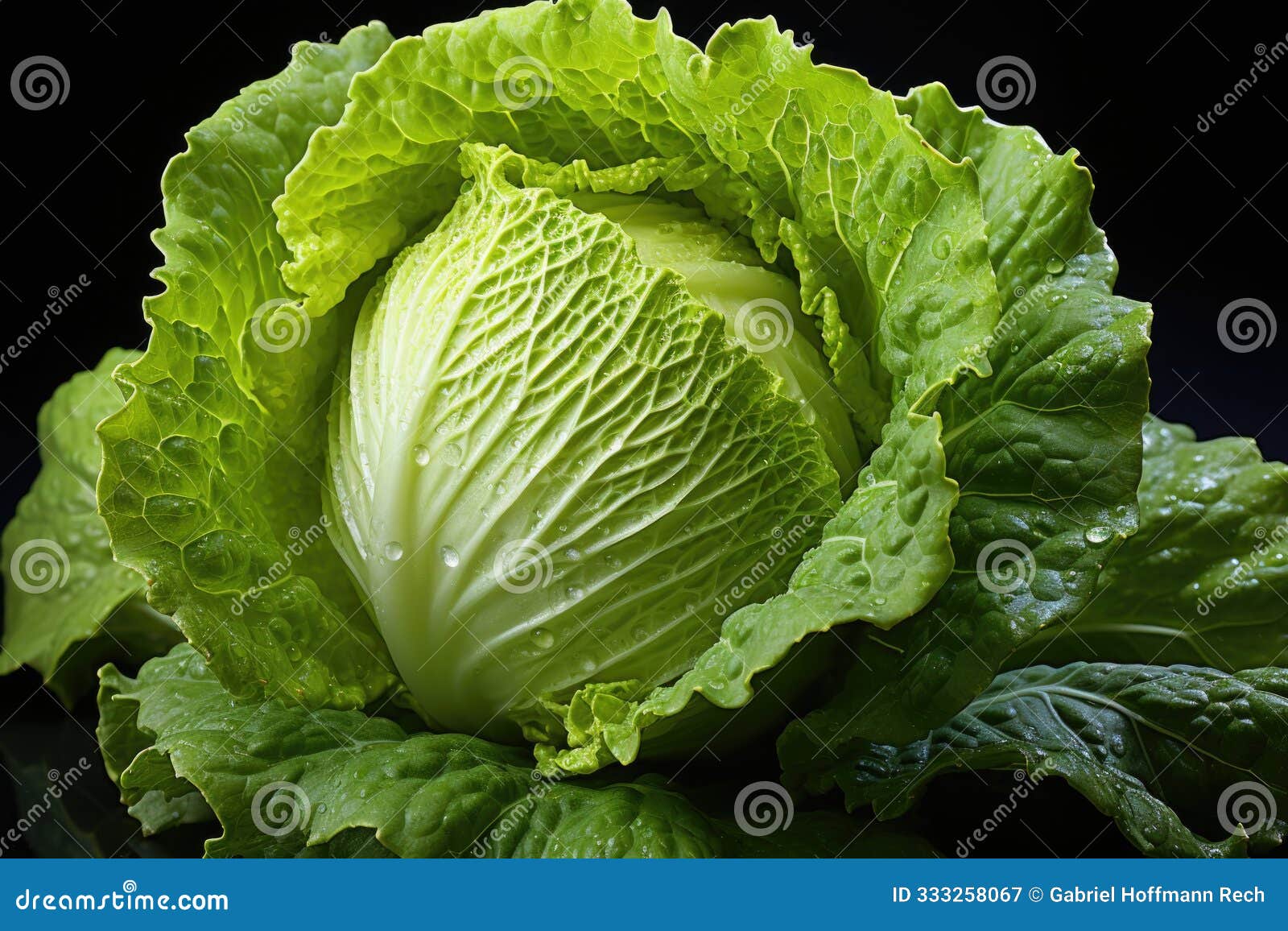 Cabbage Leaf Salad Top View Black Background With Eggs, Generated Ai ...