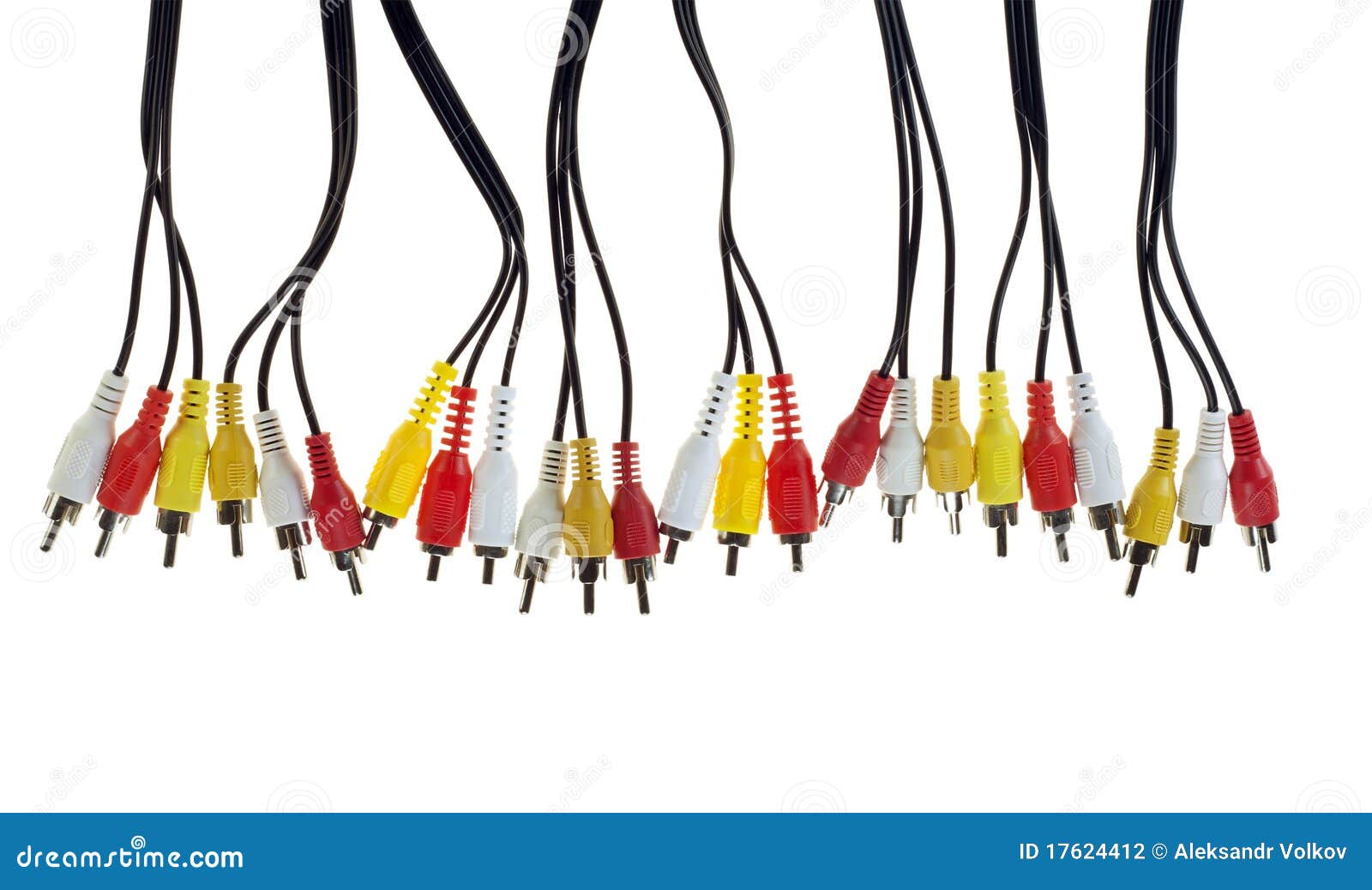Isolated Video and Audio Connectors Stock Photo - Image of white ...