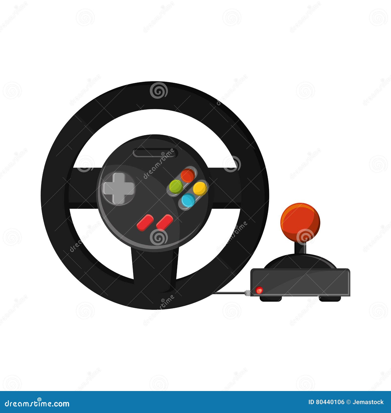 Isolated Videogame Wheel Design Stock Vector - Illustration of ...