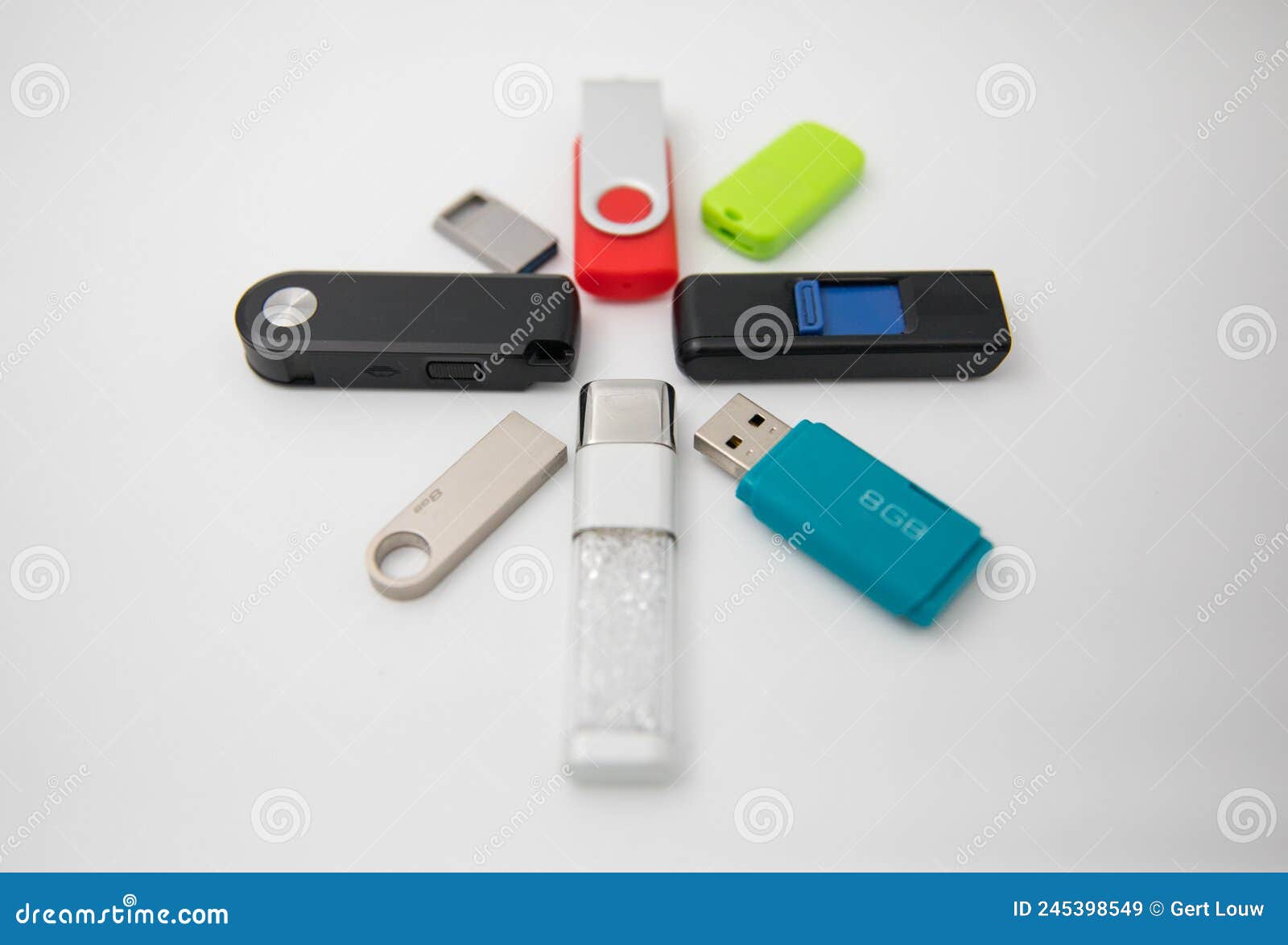 Closeup and Isolated View of Various Memory Sticks Stock Image - Image ...