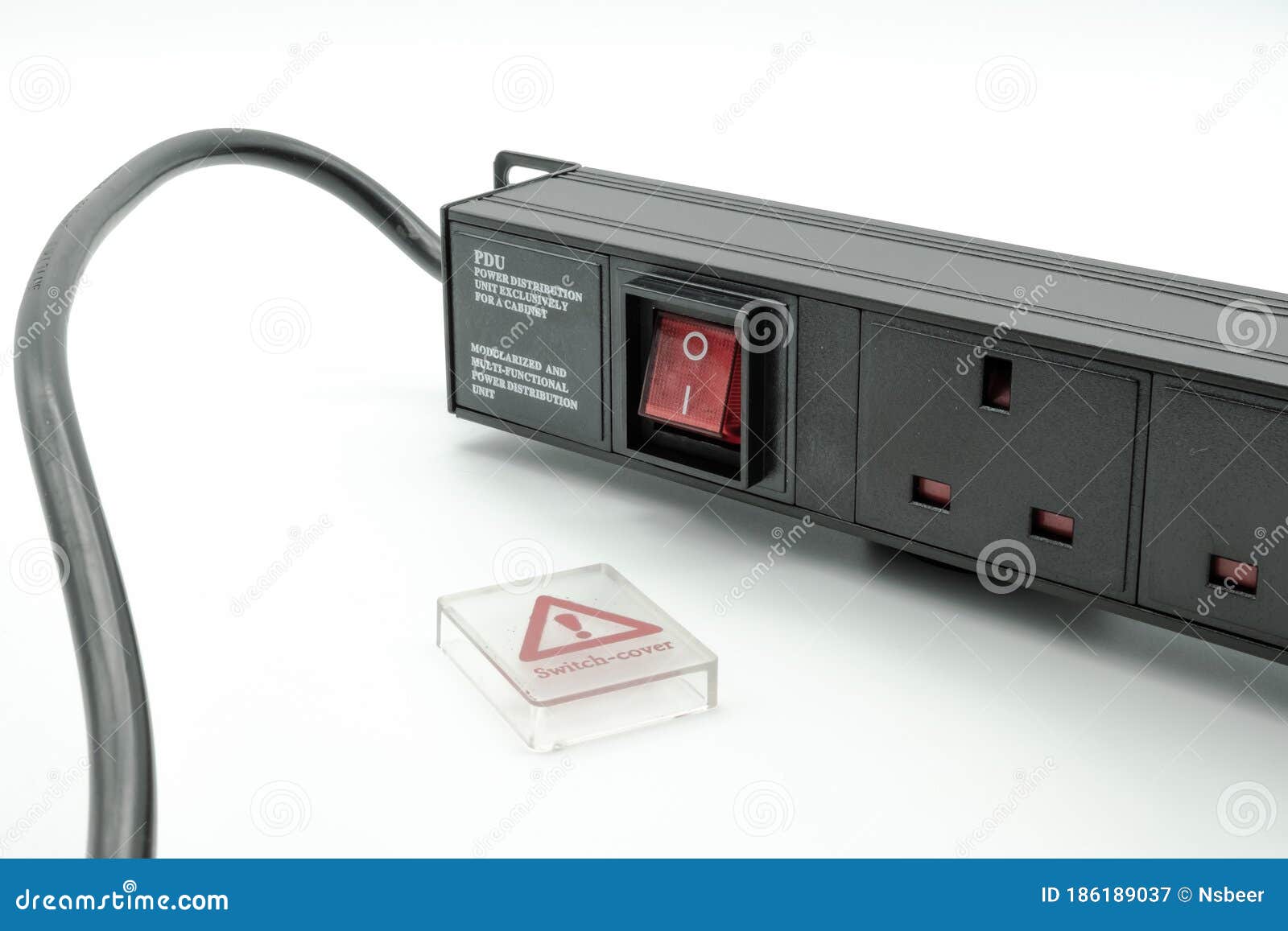 Isolated View of a 19-inch, Rack Mount Power Distribution Socket ...