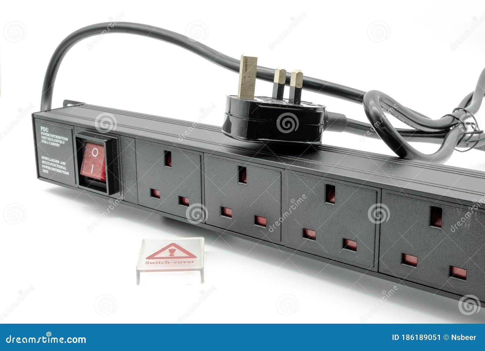 Isolated View of a 19-inch, Rack Mount Power Distribution Socket ...