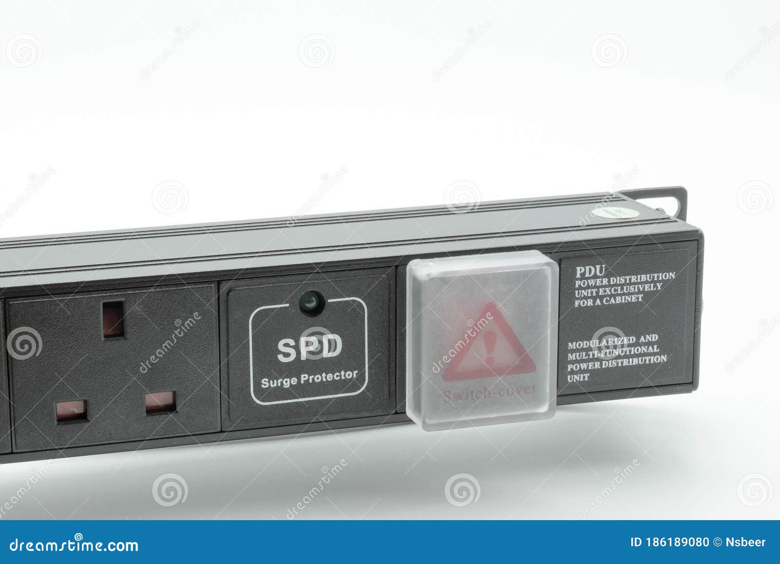 Isolated View of a 19-inch, Rack Mount Power Distribution Socket ...