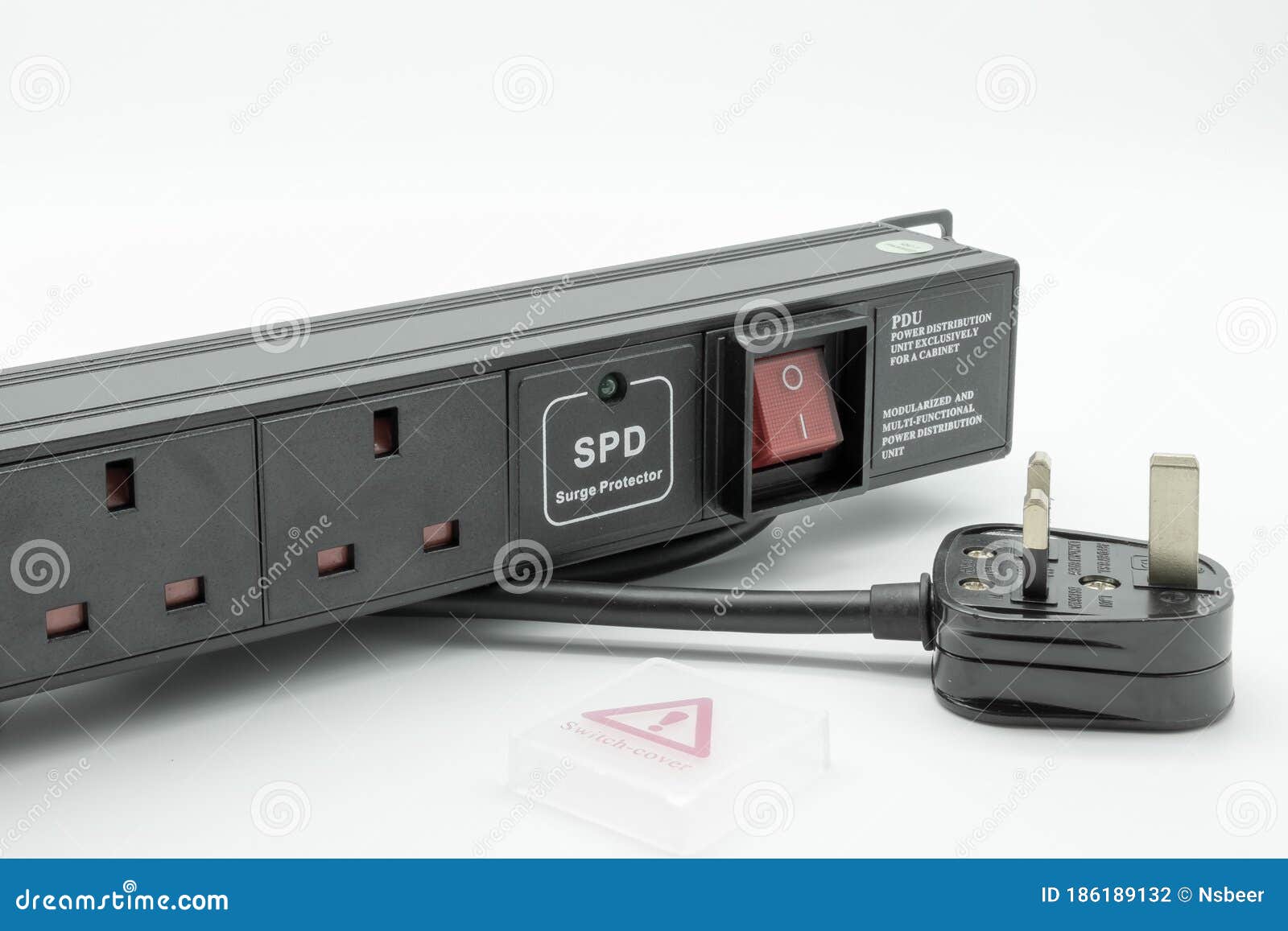 Isolated View of a 19-inch, Rack Mount Power Distribution Socket ...