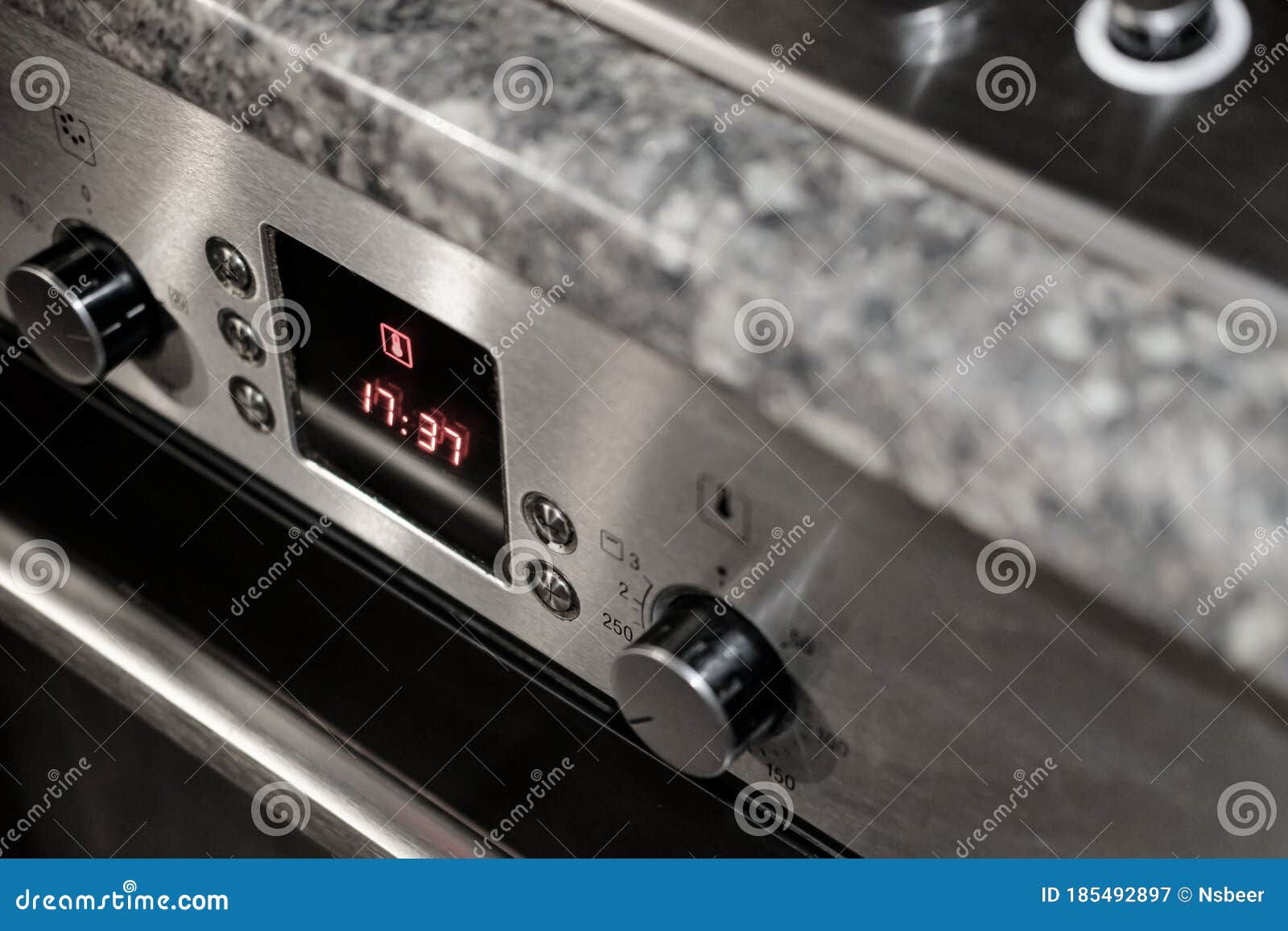 Isolated View of a Modern Electric Oven in a Kitchen Area. Stock Image ...