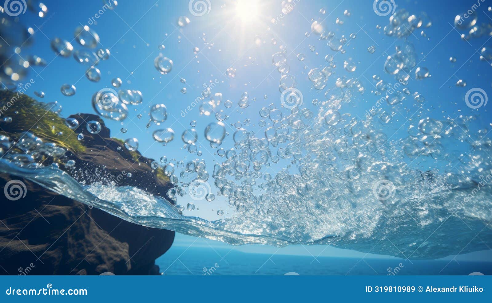 Isolated View of Ocean Water Surface on White Background for Precise ...